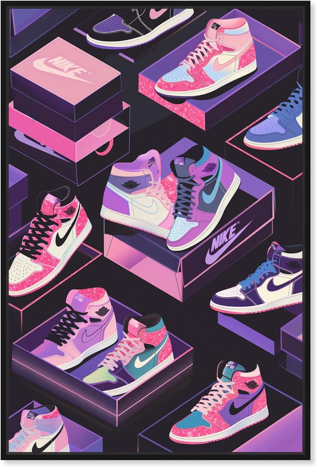 Sneakers Canvas Sneakerhead Posters For Living Room Bedroom Home Office ...