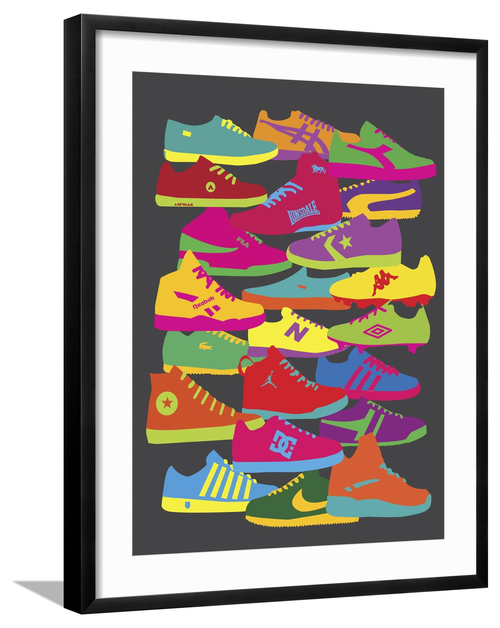 Art.com Sneakers Giclee Print by Yoni Alter, Black Frame Wall Art, 23 ...