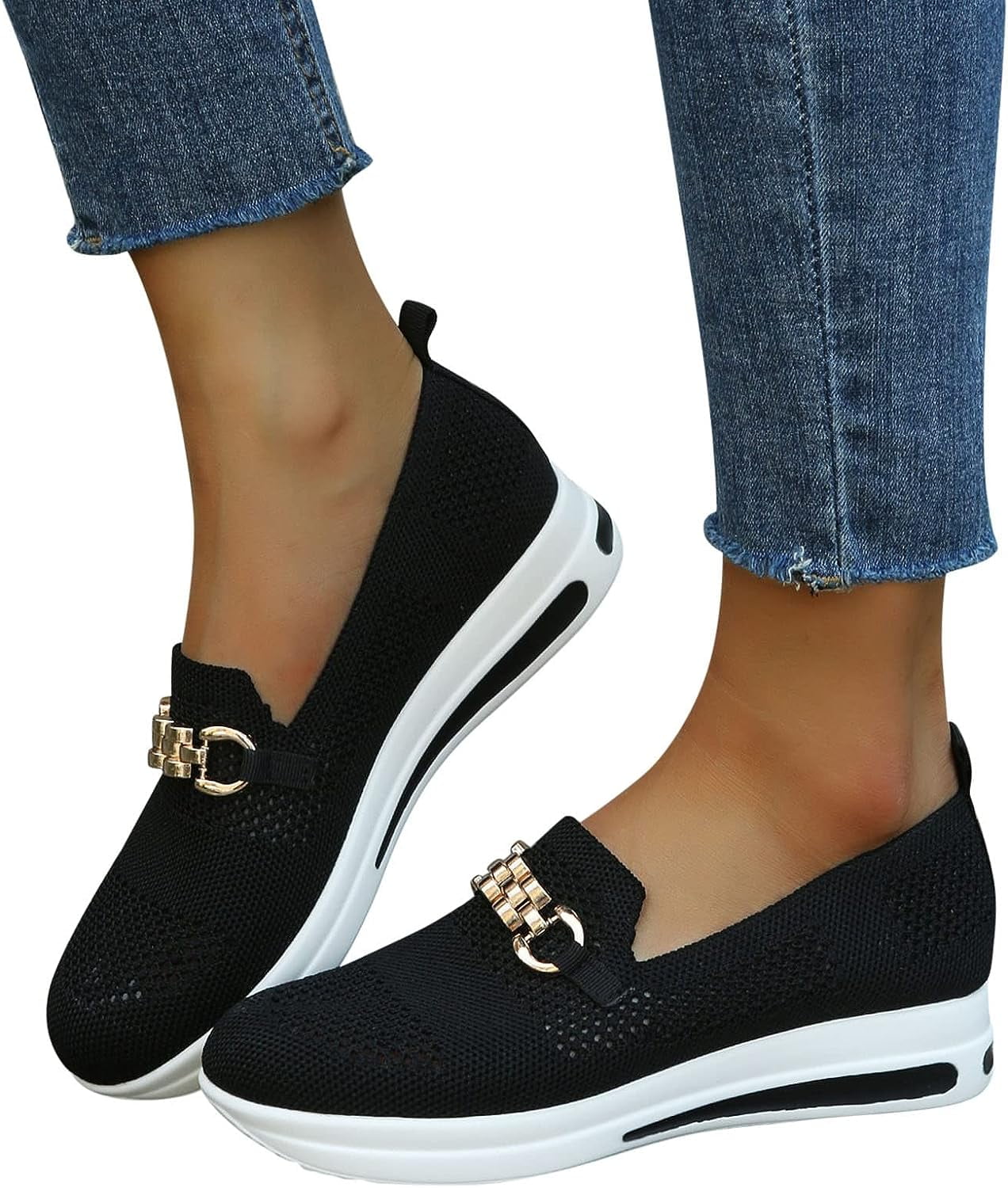 Sneakers for Women Casual Slip On Lightweight Canvas Sneakers Comfort ...