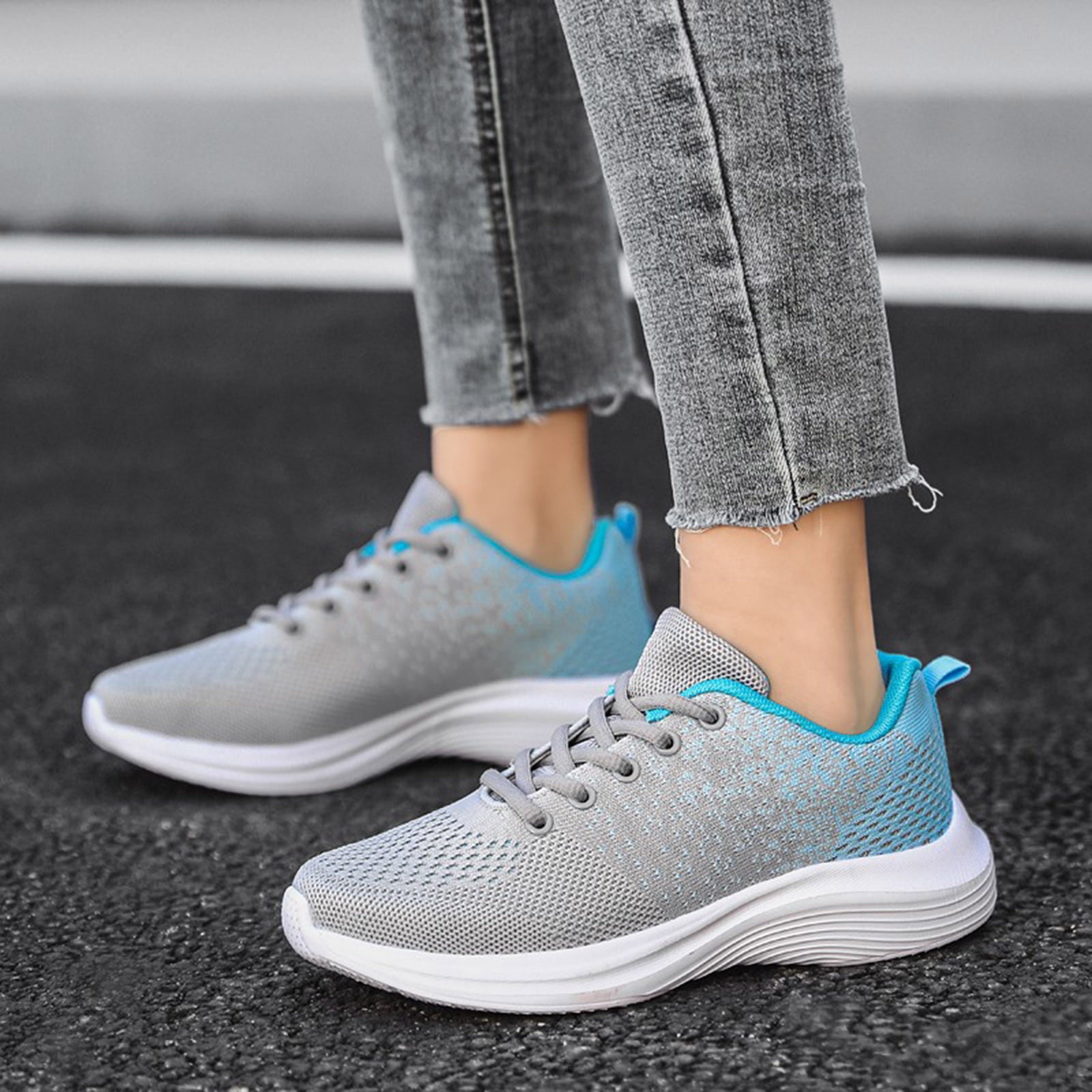Sneakers For Women Platform Clearance Tennis Comfy Sneakers Workout ...