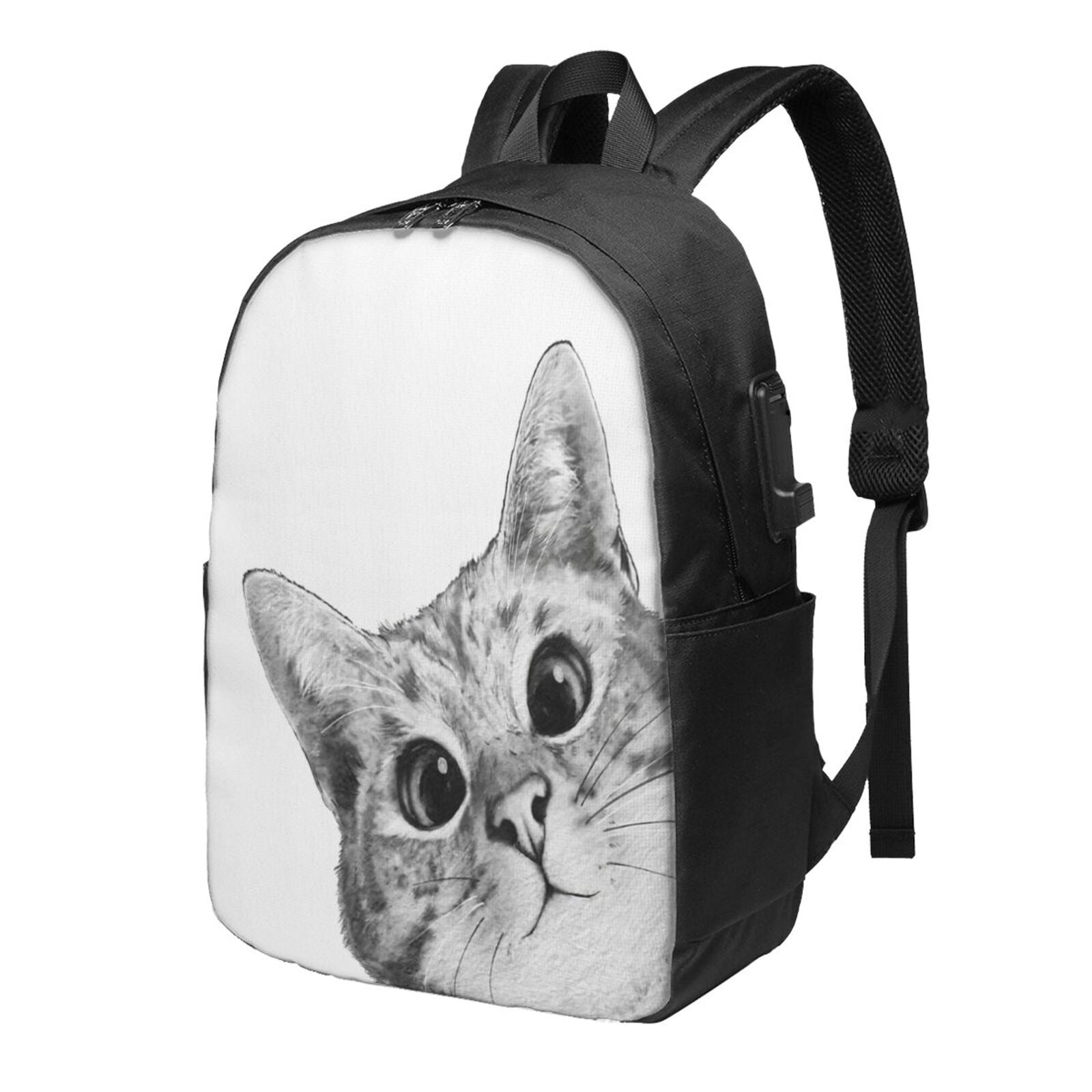 Sneaky Cat Backpack Fashion Travel Backpack Laptop Backpack 17 Inch ...