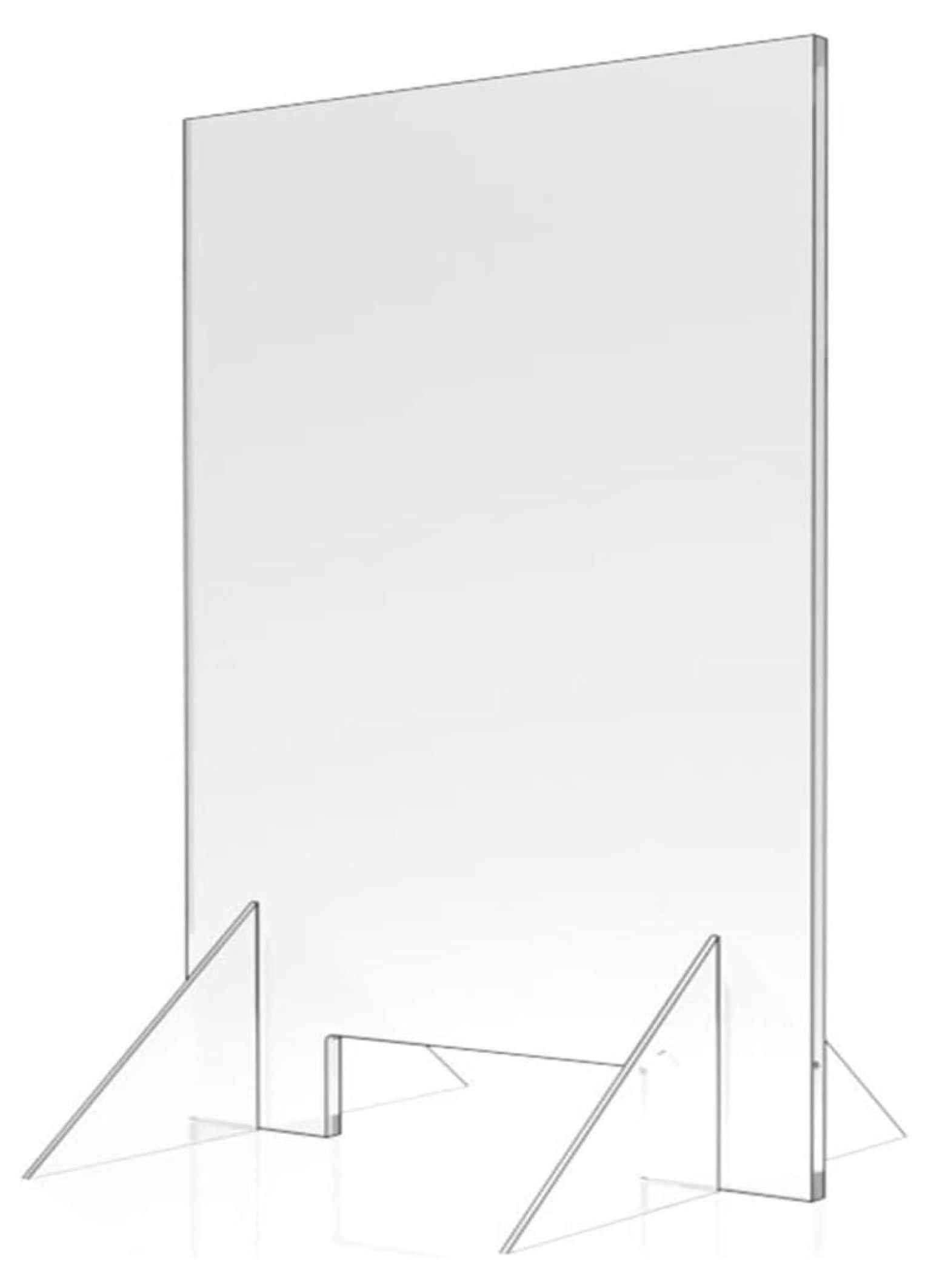 Sneeze Guard - 24" W x 30" T Acrylic Divider Protection Barrier Shield ...