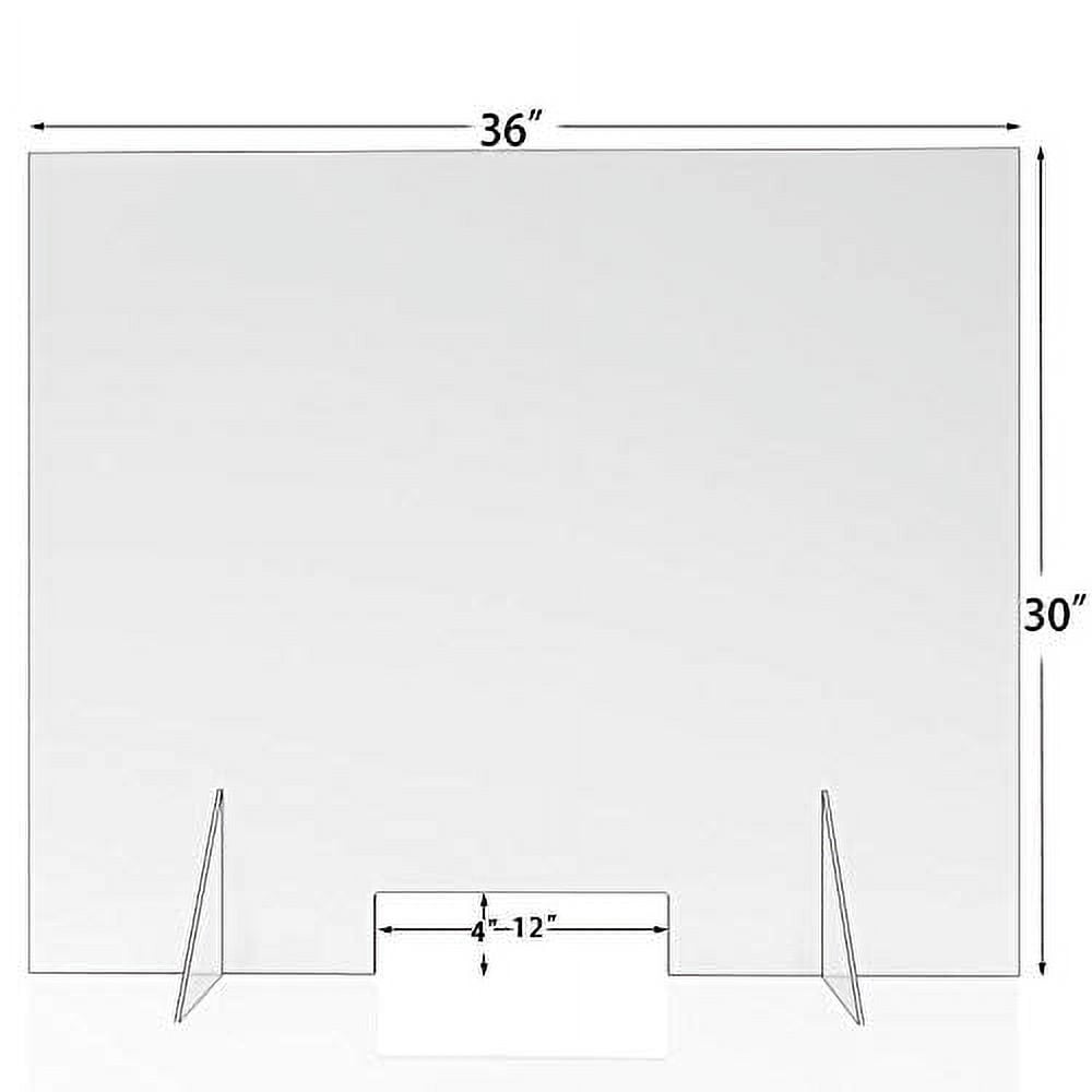 Sneeze Guard - 36" W x 30" T Acrylic Divider Protection Barrier Shield ...
