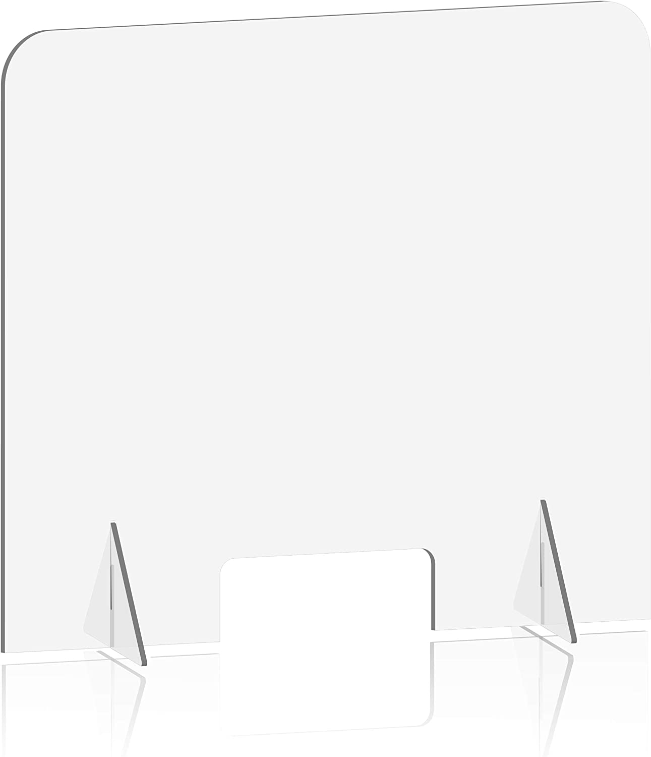 Sneeze Guard Partition for Desk, Counter and Table, Portable Plexiglass ...