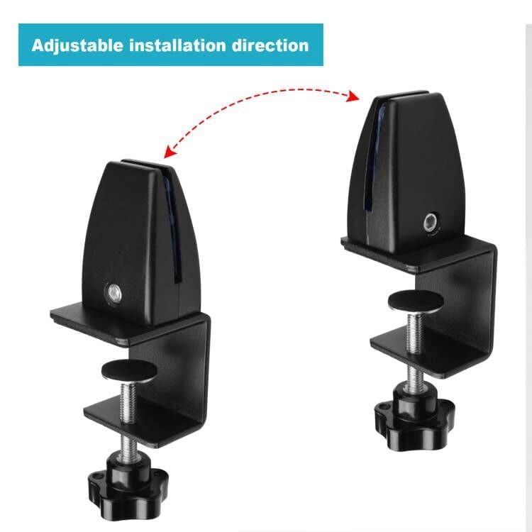 Sneeze Guard Support Clips for 1/8" to 0.51" Thick Panel, Adjustable ...