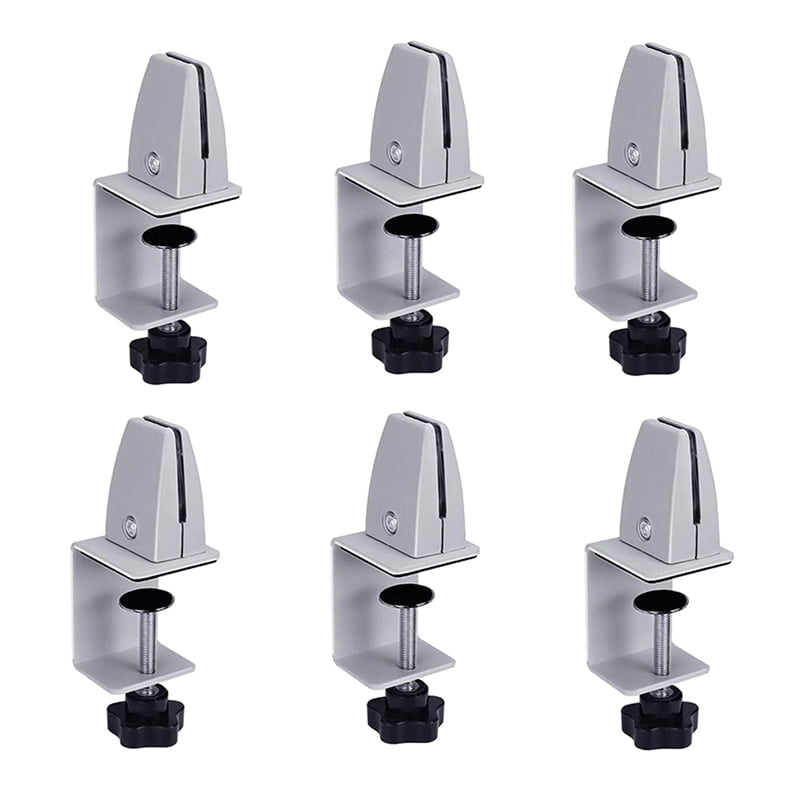 Sneeze Guard Support Clips Adjustable Office Partition Clamp Aluminum ...