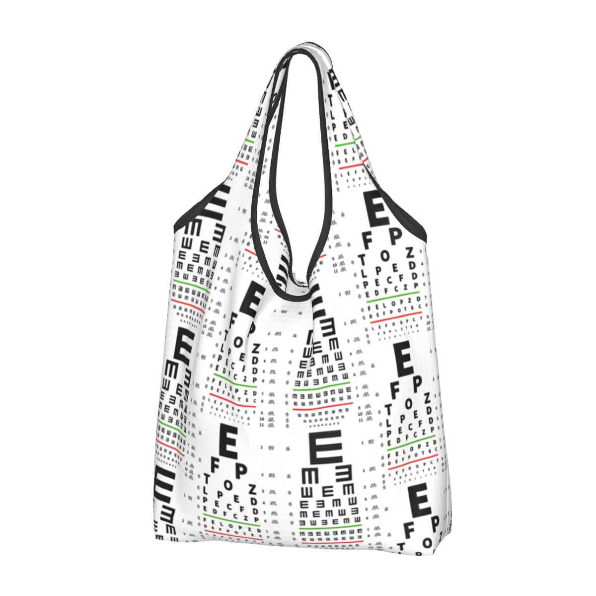 Snellen Chart Eye Test Groceries Tote Shopping Bags Kawaii Optometrist ...