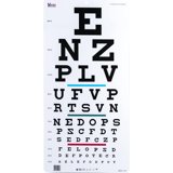 BASCH Snellen Chart with Red Green Bar Visual Acuity Test 6m / 20ft ...