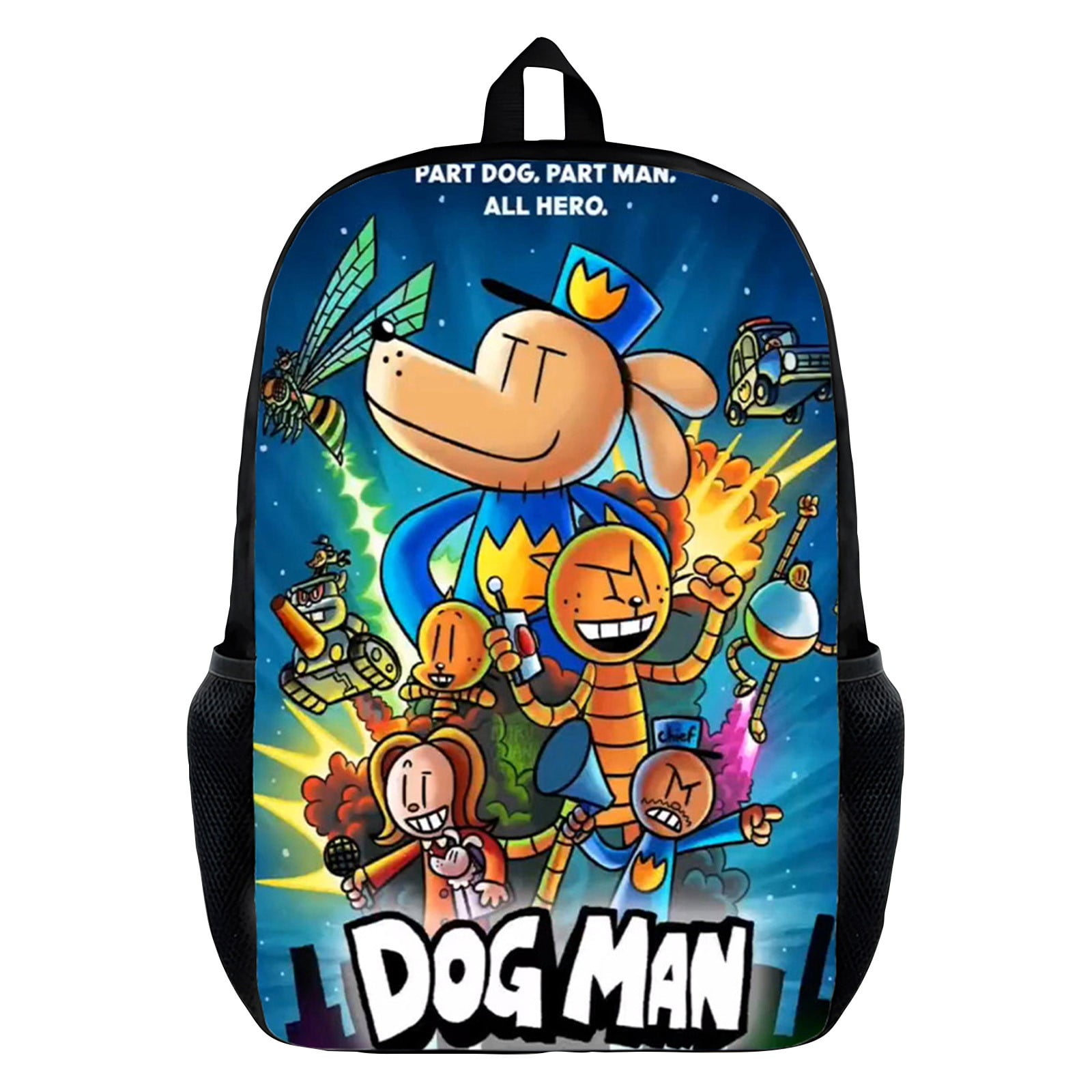 Snfy Dog_man Backpack, 15in Dog_man Travel Backpack, Cartoon Schoolbag ...