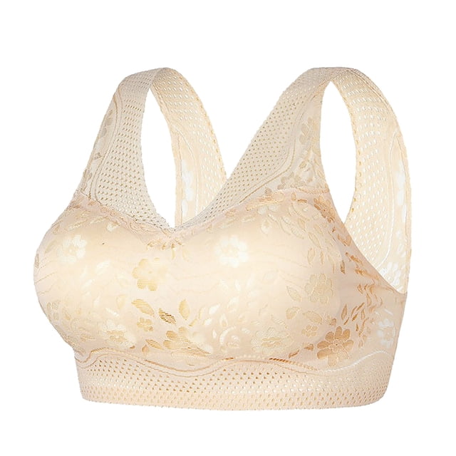 Sngxgn Bras for Women Full Coverage, Unlined Lace Underwire Bra for ...