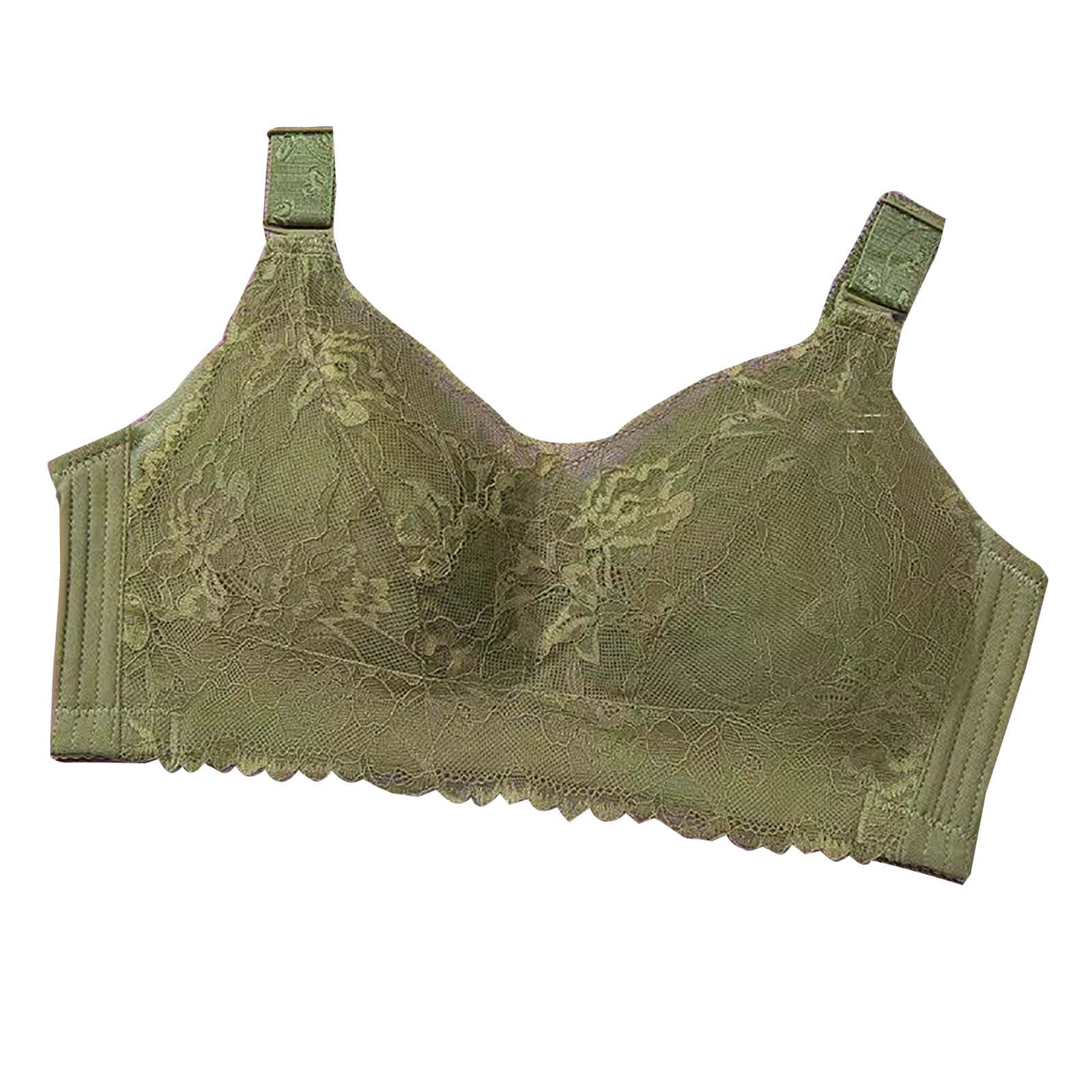 Sngxgn Bras for Women Full Coverage, Unlined Lace Underwire Bra for ...