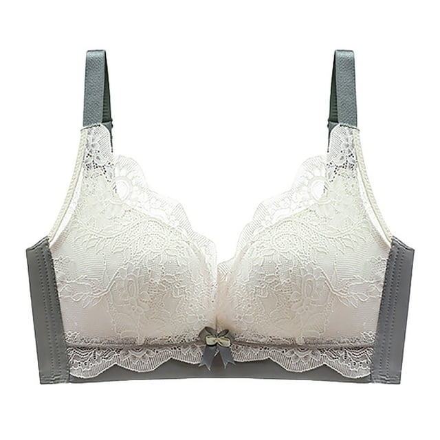 Sngxgn Bras for Women Full Coverage, Unlined Lace Underwire Bra for ...