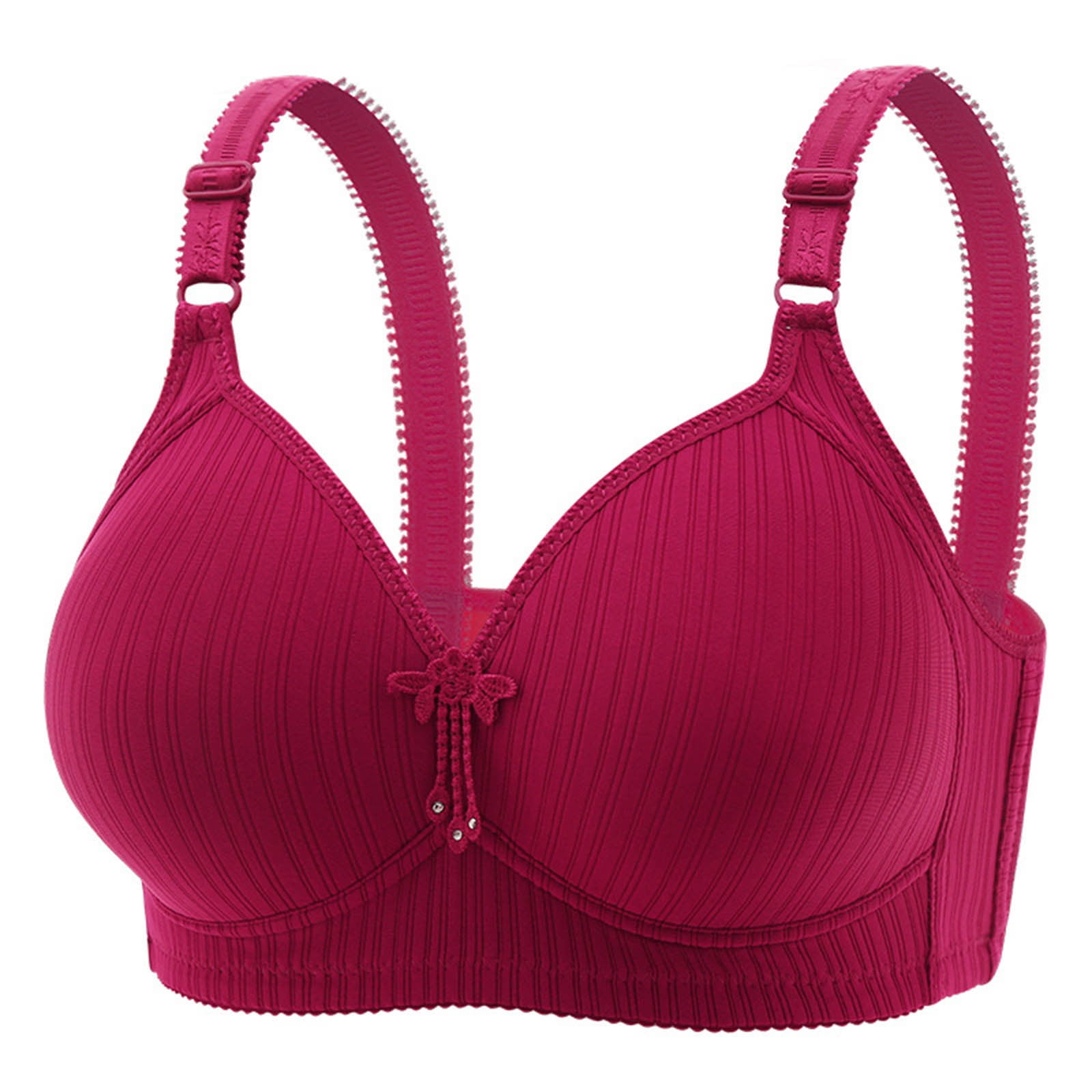 Sngxgn Bras for Women Full Coverage, Unlined Lace Underwire Bra for Breasts(Red,48) - Walmart.com