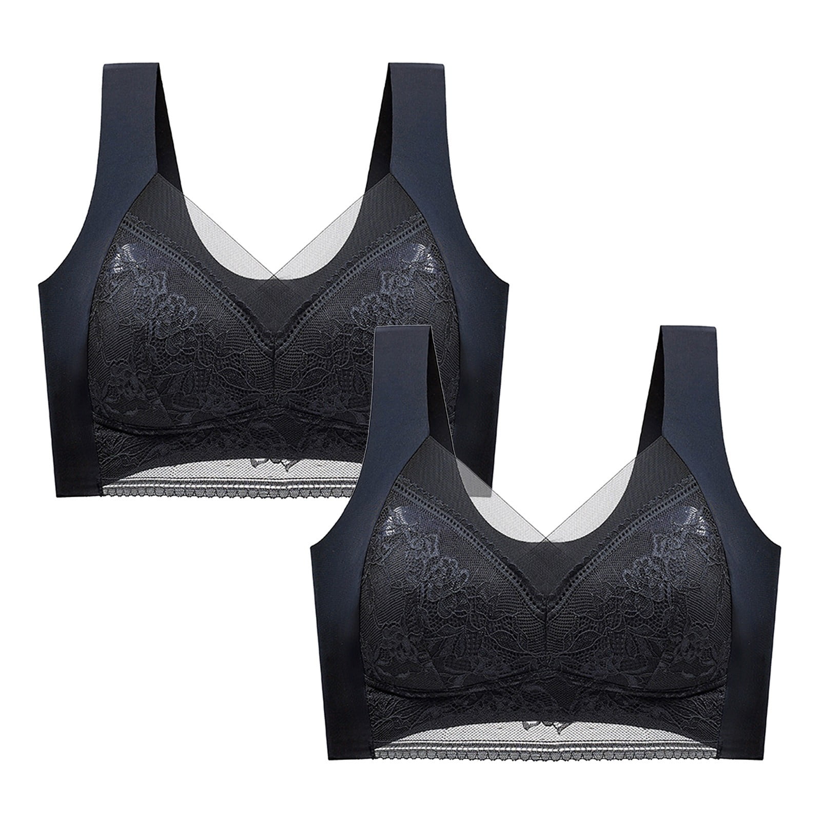 Sngxgn Bras for Women - Womens Bras, Compression Bra, Wirefree Bra(Black,L) - Walmart.com