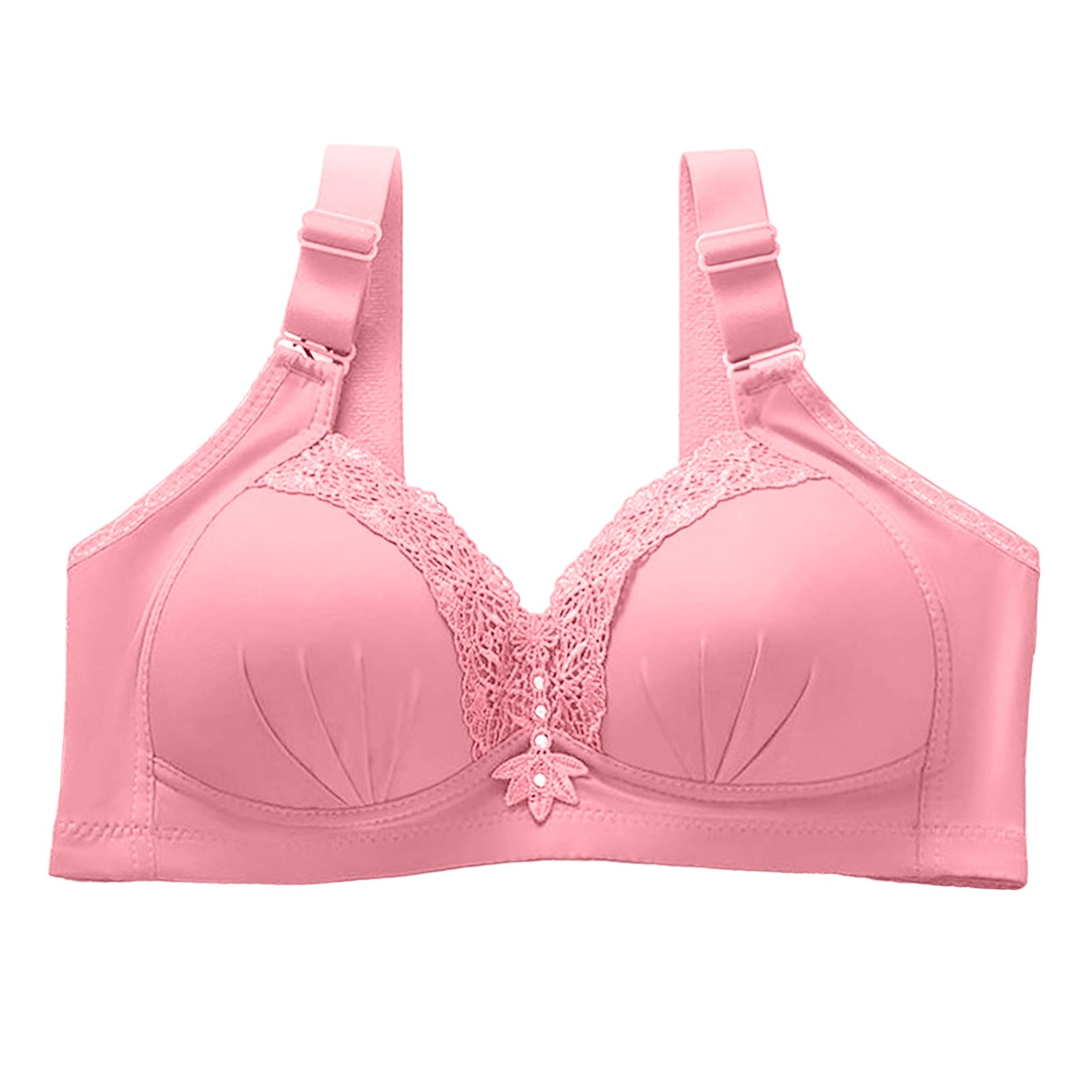 Sngxgn Comfort Wireless Lace Bralette for Women, Light Padded Bra ...