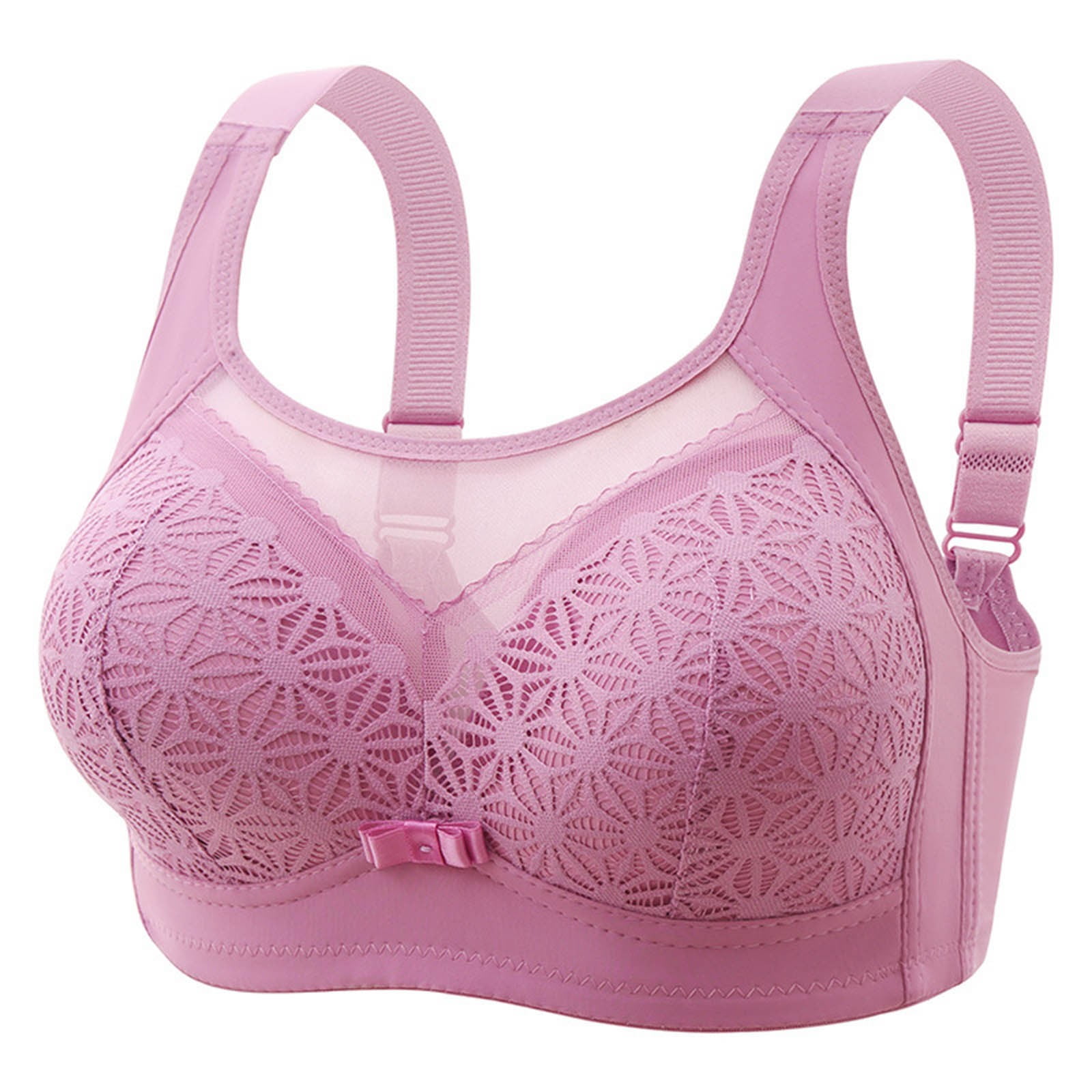 Sngxgn Comfort Wireless Lace Bralette for Women, Light Padded Bra ...