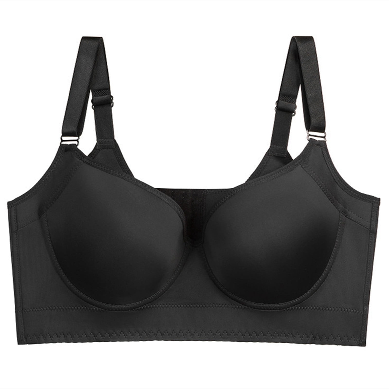Sngxgn Double S upport Wireless Bra, Full-Coverage Wirefree T-Shirt Bra ...