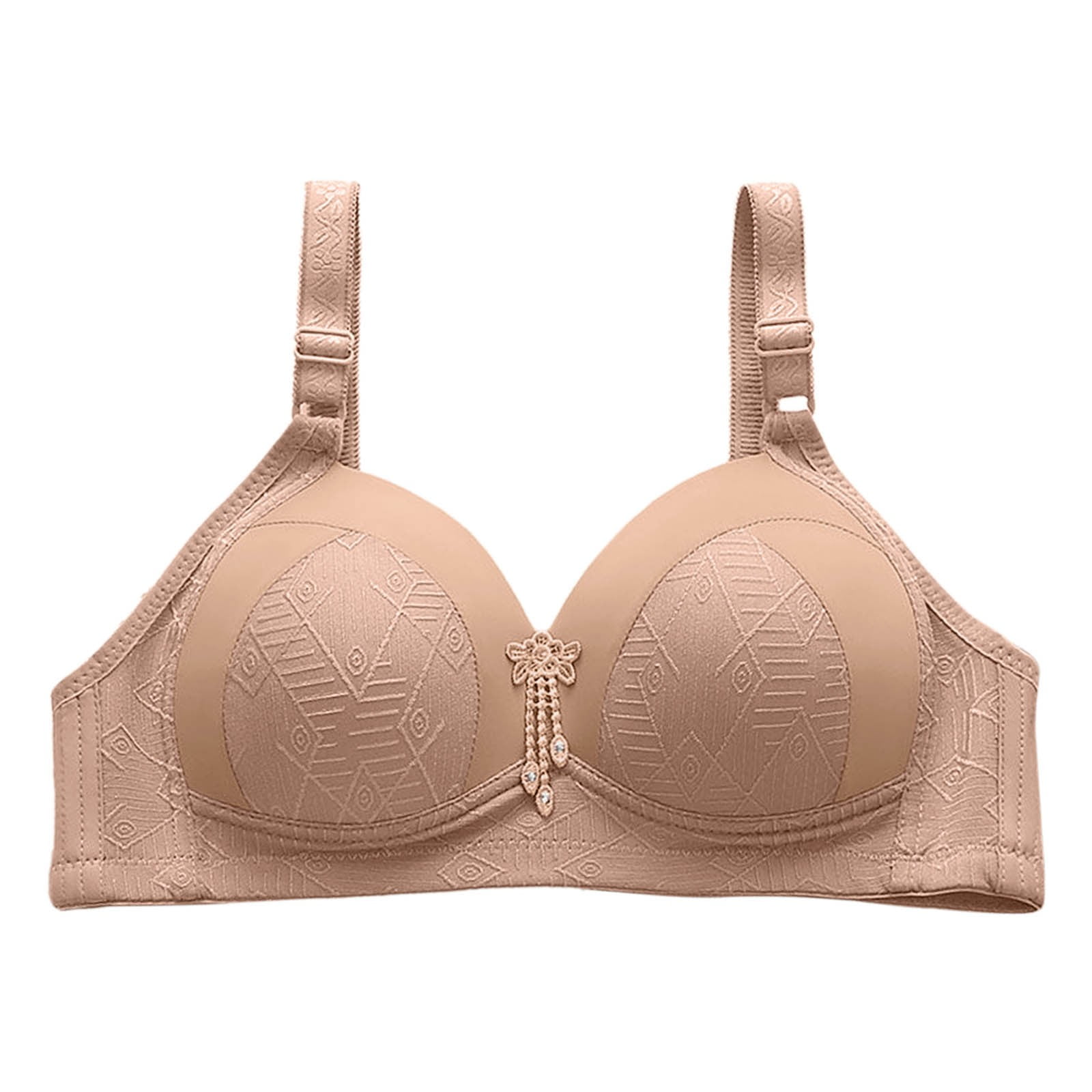 Sngxgn Double S upport Wireless Bra, Lace Bra with Stay-in-Place Straps ...