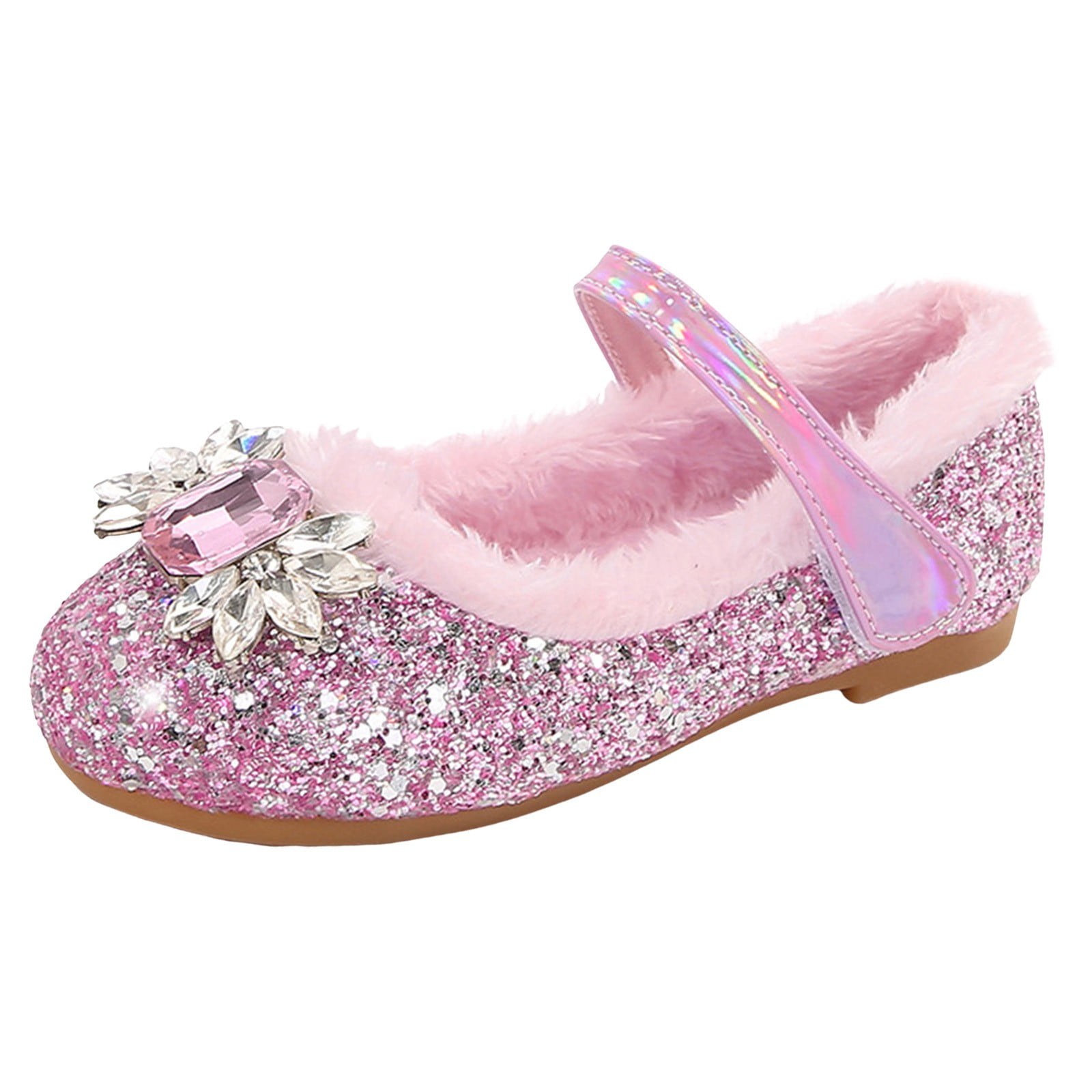 Sngxgn Girl's Glitter Ballet Flats Ballerina Mary Jane Princess Wedding ...