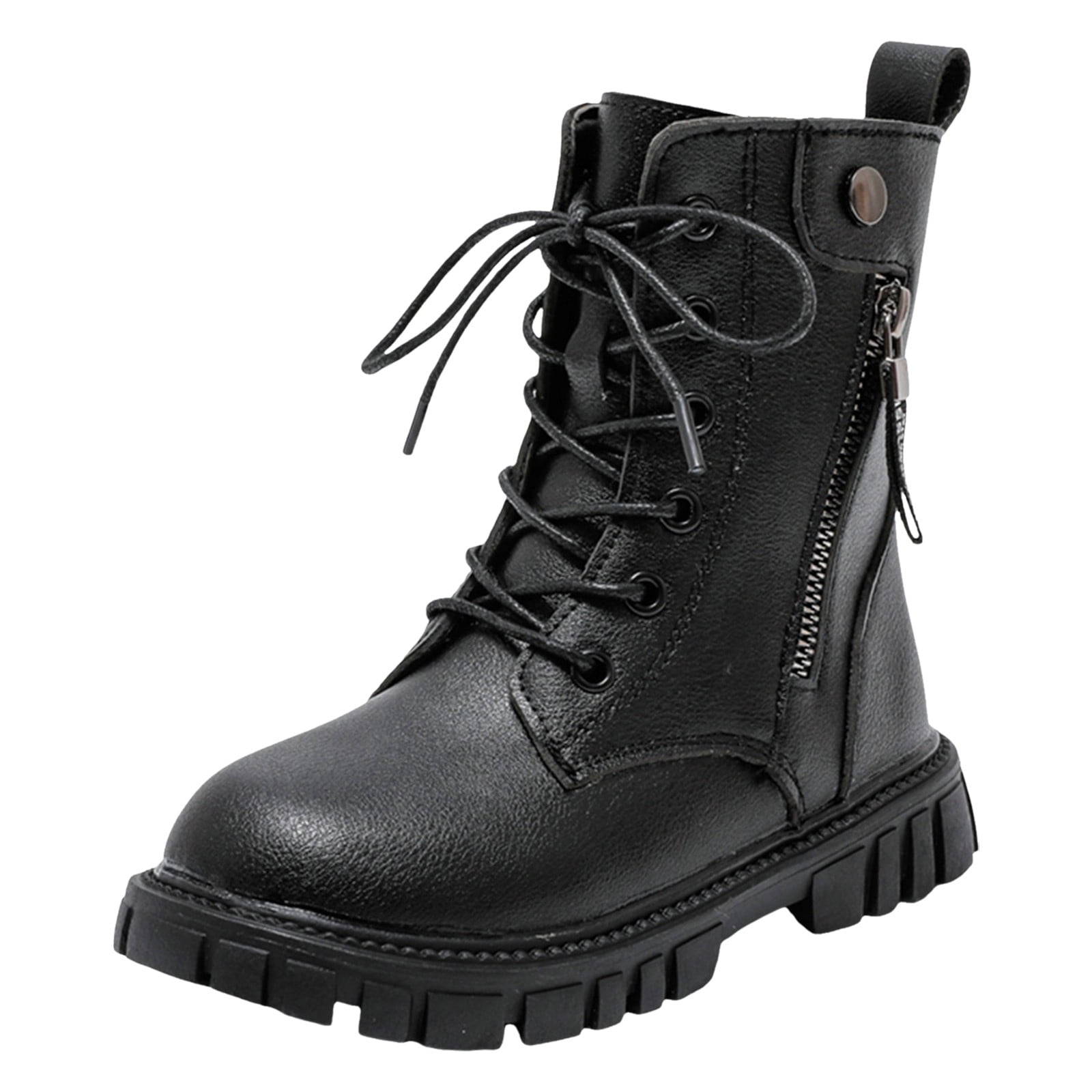 Sngxgn Girls' Biker Boots - Moto Biker Work Boots (Little Girl/Big Girl ...
