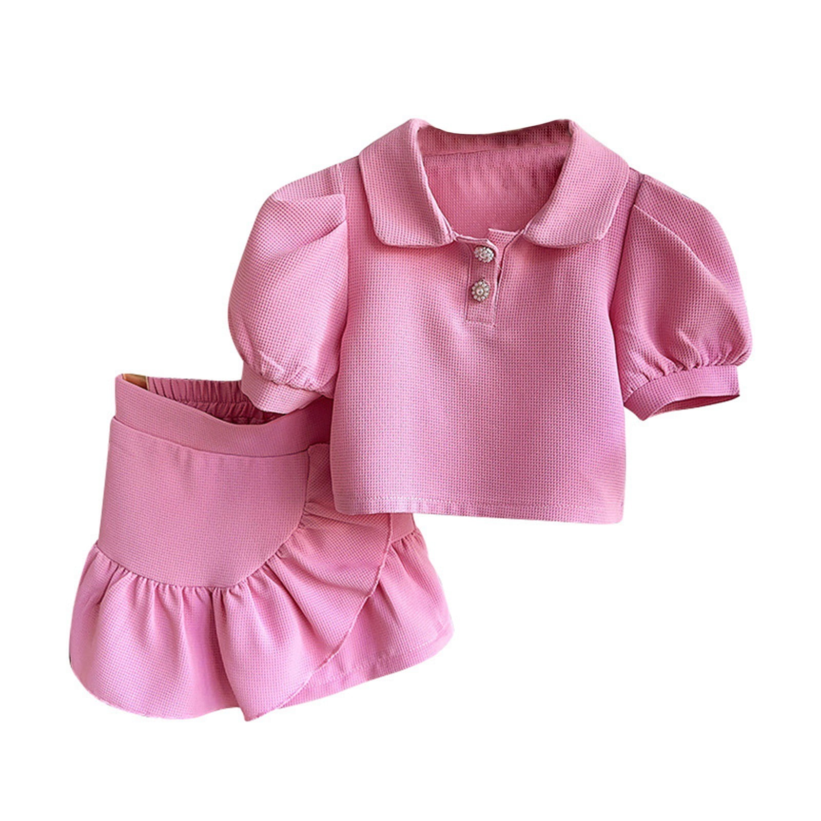 Sngxgn Girls Skirt Set Knit Puff Sleeve Turtleneck Sweater Tops and ...