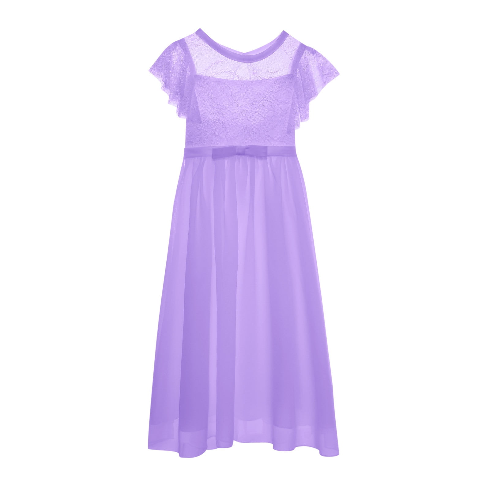 Sngxgn Girls' Sleeveless Party Dress, Fit and Flare Silhouette, Round ...