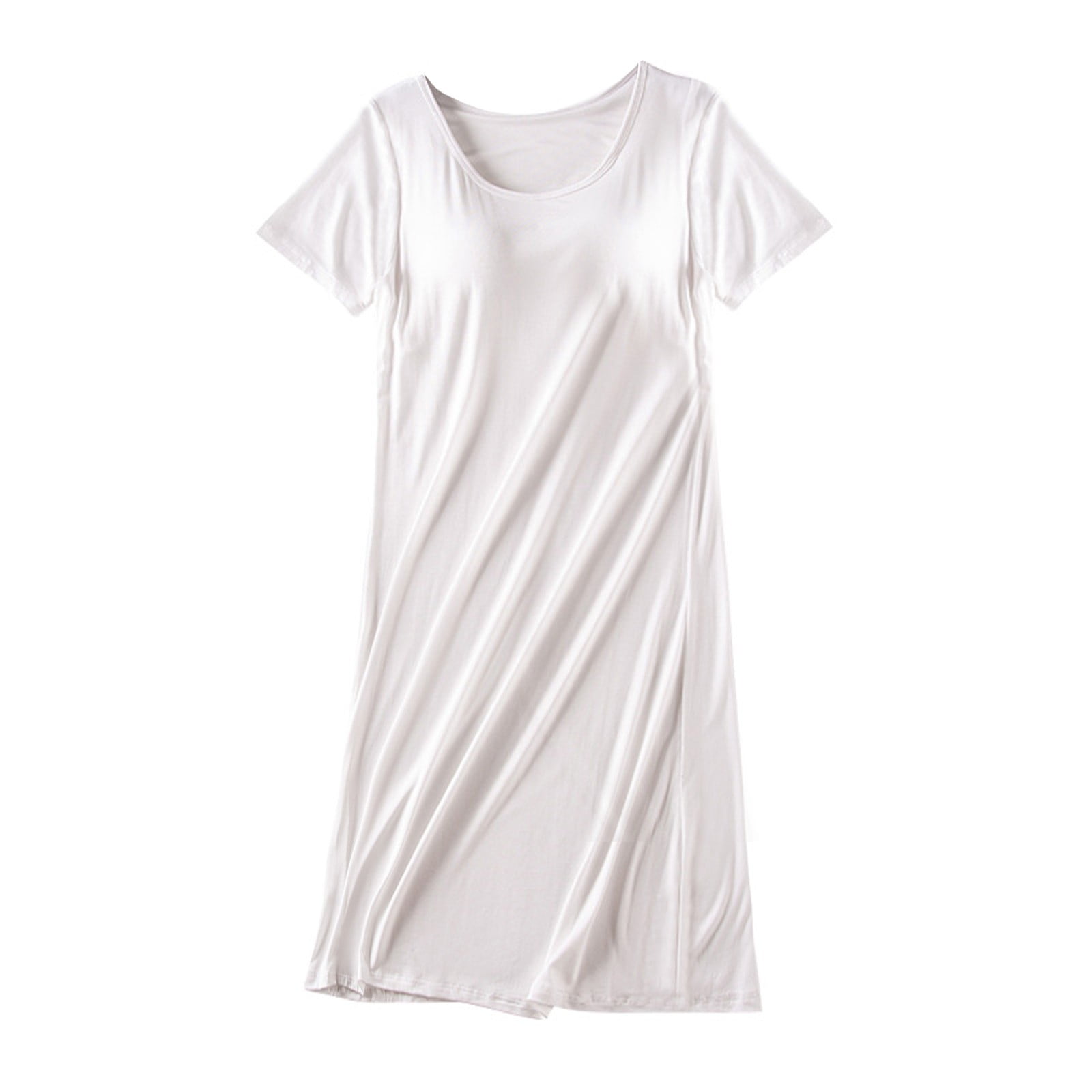 Sngxgn Nightgowns for Women Soft Cotton Long Sleeve Night Gwon with ...