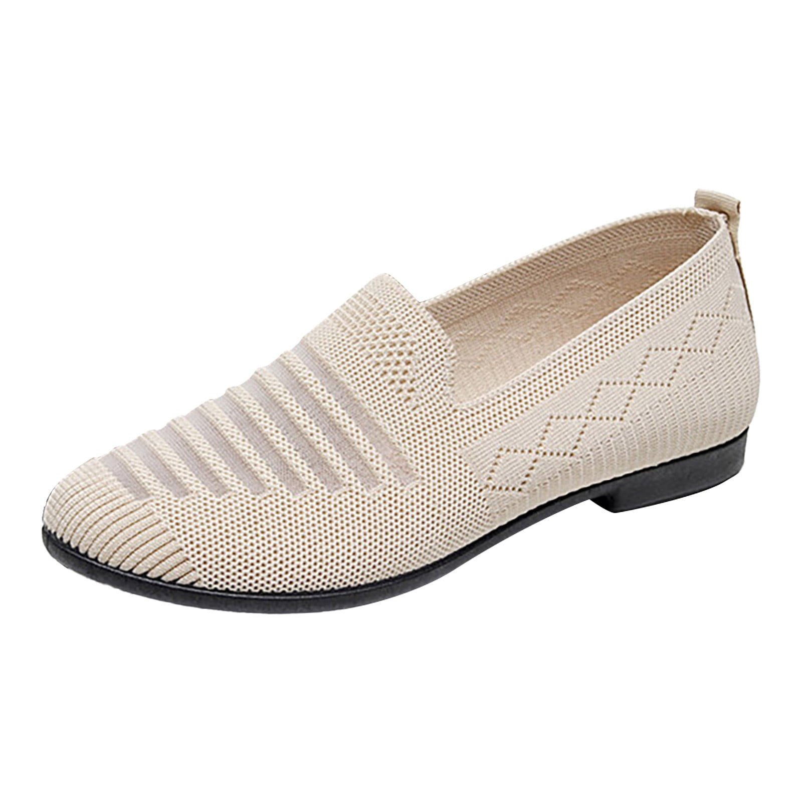 Sngxgn Round Toe Ballet Flats Softable Slip on Casual Work Office Flats ...