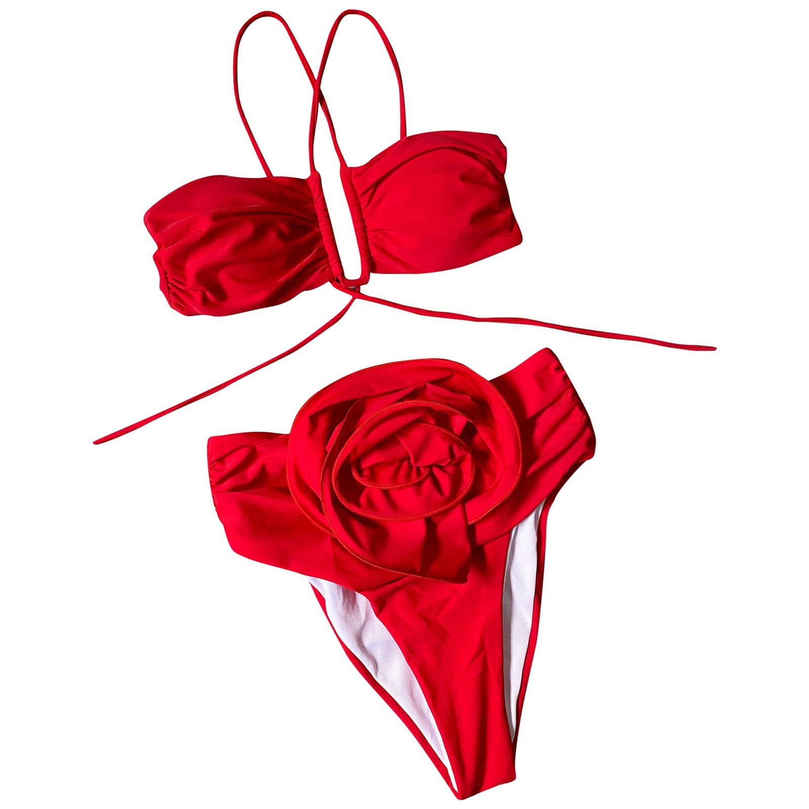 Sngxgn Set for Women Bathing Suit High Waisted V Neck Two Pieces ...