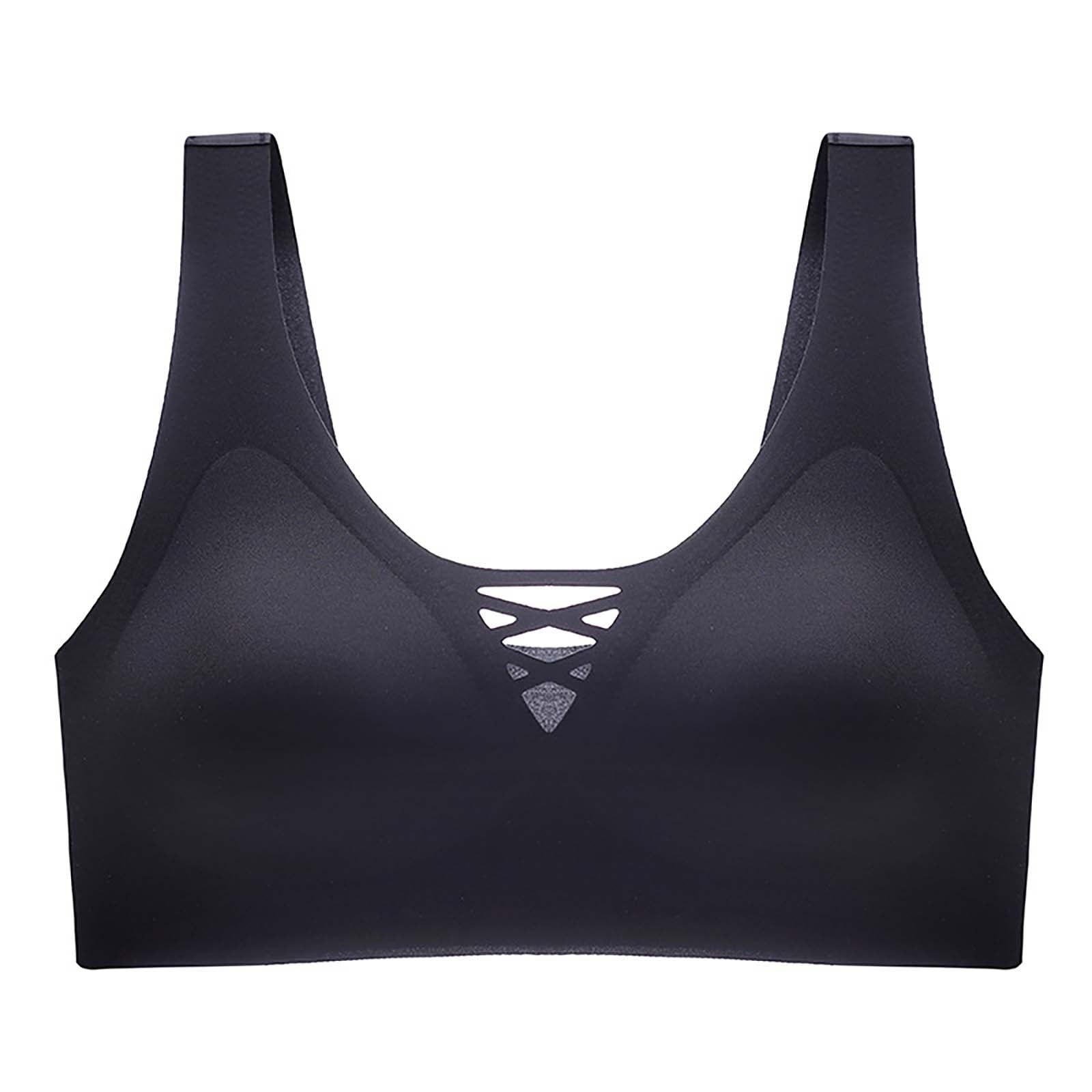 Sngxgn Sports Bra for Women, Medium-High Support Strappy Padded Sports ...
