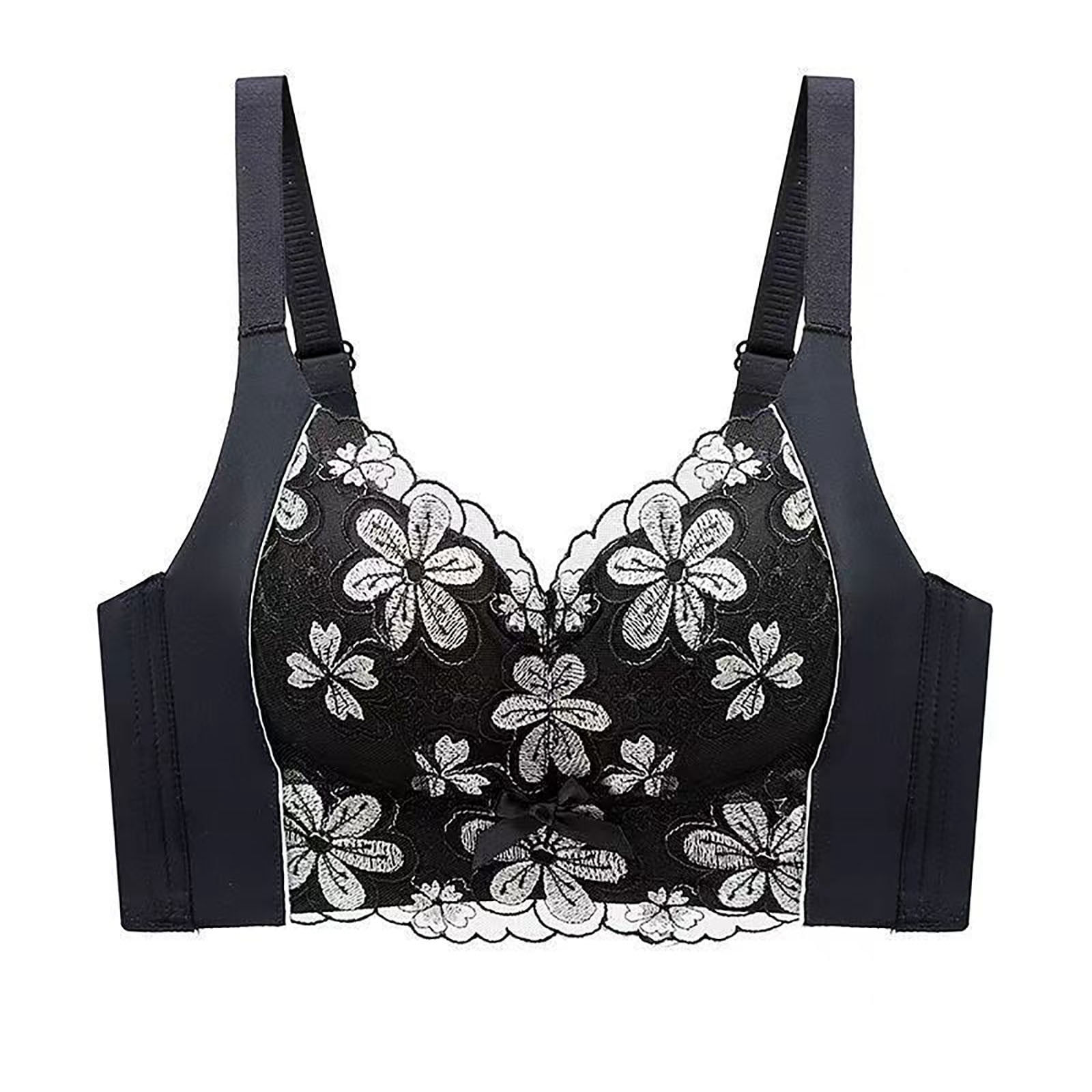 Sngxgn Wireless Bra with S upport for Women Seamless Bra Full Coverage Bra(Black,36/80C ...