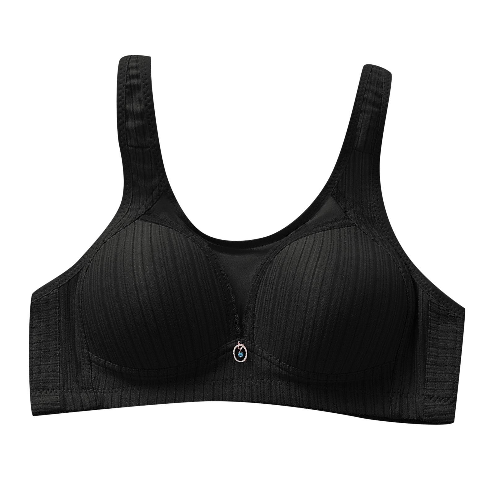 Sngxgn Wireless Underwire Bra, Push- up Bra, Moderate Coverage(Black,38 ...