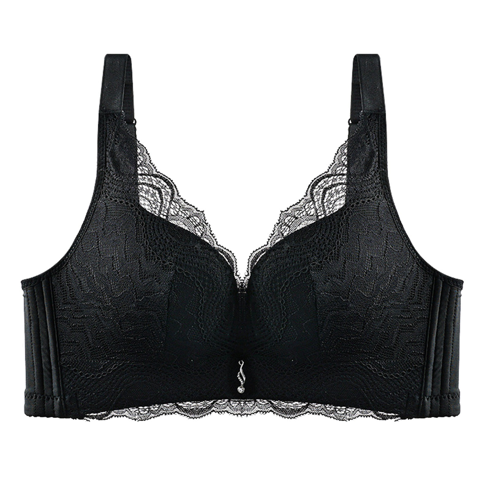 Sngxgn Wireless Underwire Bra, Push- up Bra, Moderate Coverage(Black,38 ...