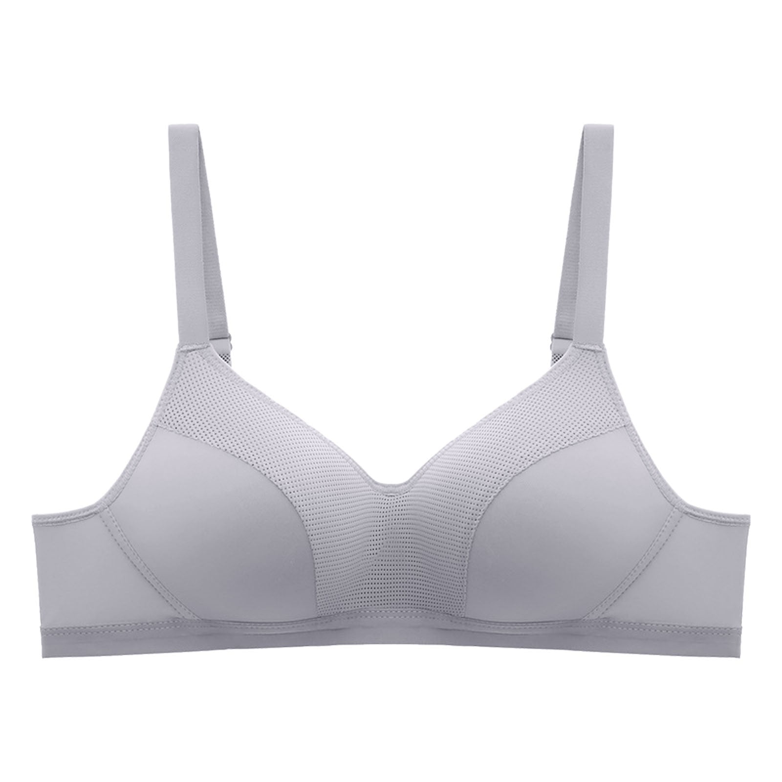 Sngxgn Wireless Underwire Bra, Push- up Bra, Moderate Coverage(Grey,42 ...