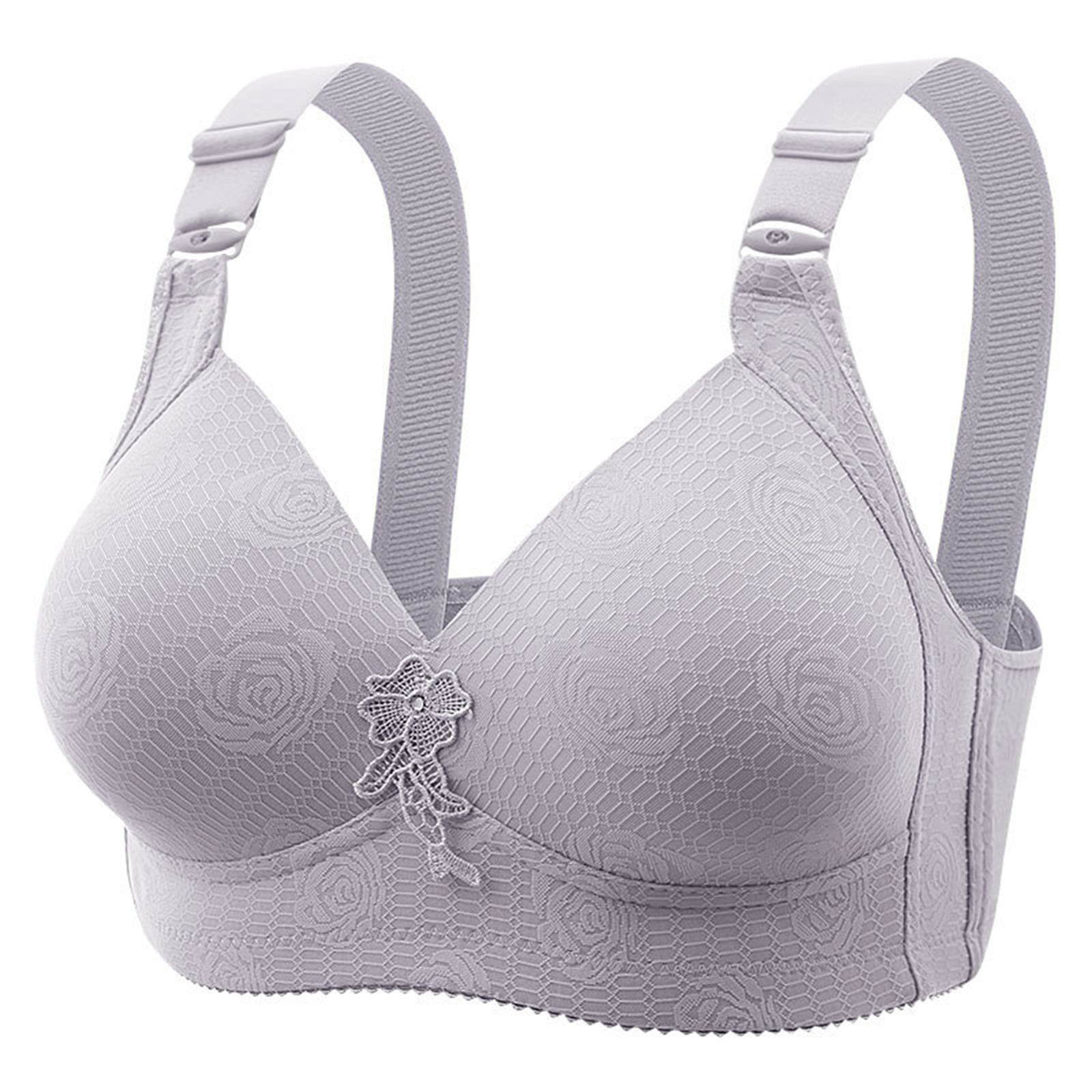 Sngxgn Wireless Underwire Bra, Push- up Bra, Moderate Coverage(Grey,C ...