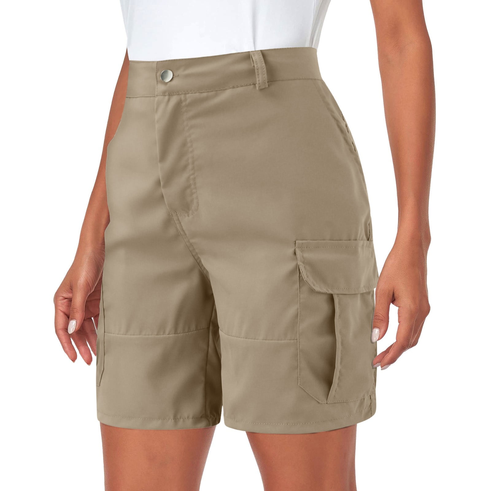 Sngxgn Women Cargo Shorts Elastic Low Waist Pocket Shorts Y2k Slim ...