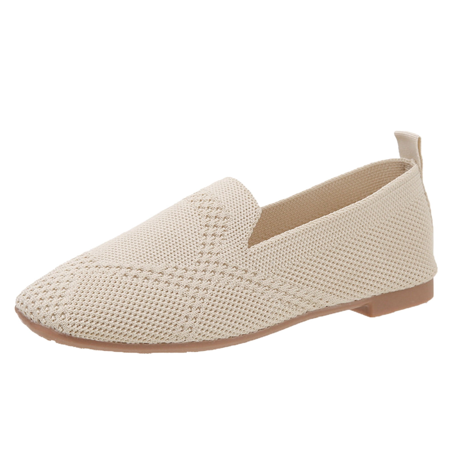 Sngxgn Women's Ballet Flats Comfortable Flats Shoes for Women(Beige,41 ...