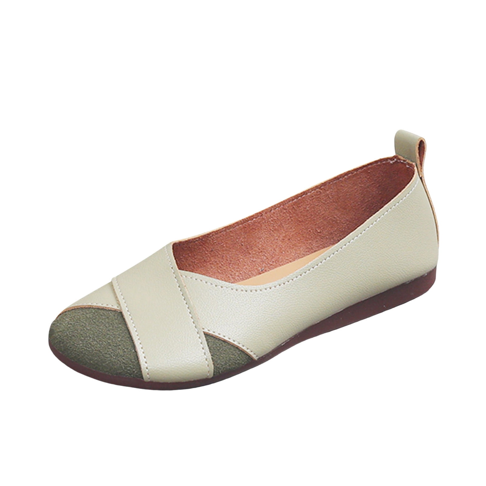 Sngxgn Women's Ballet Flats Walking Flats Slip On Work Shoes Flats ...