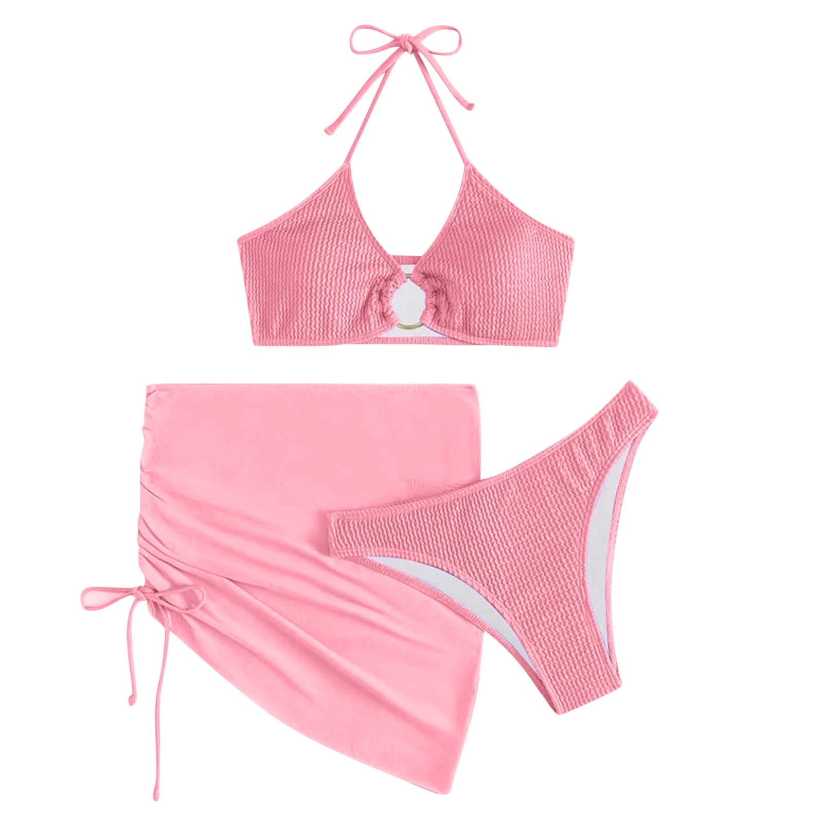 Sngxgn Womens Bikini Swimsuit Front Cross Up Two Piece Bathing Suitpinks