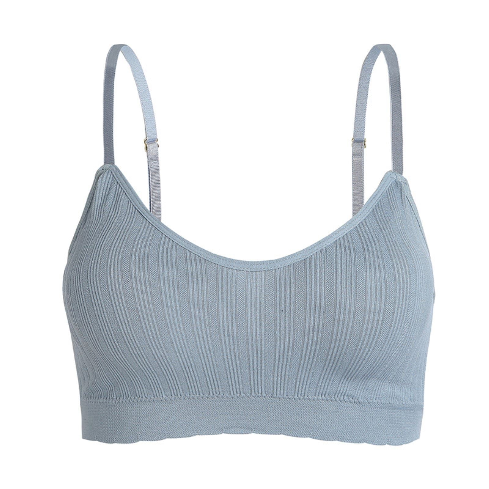 Sngxgn Women's Built up Tank Style Sports Bra Fashion Colors(Blue,One ...