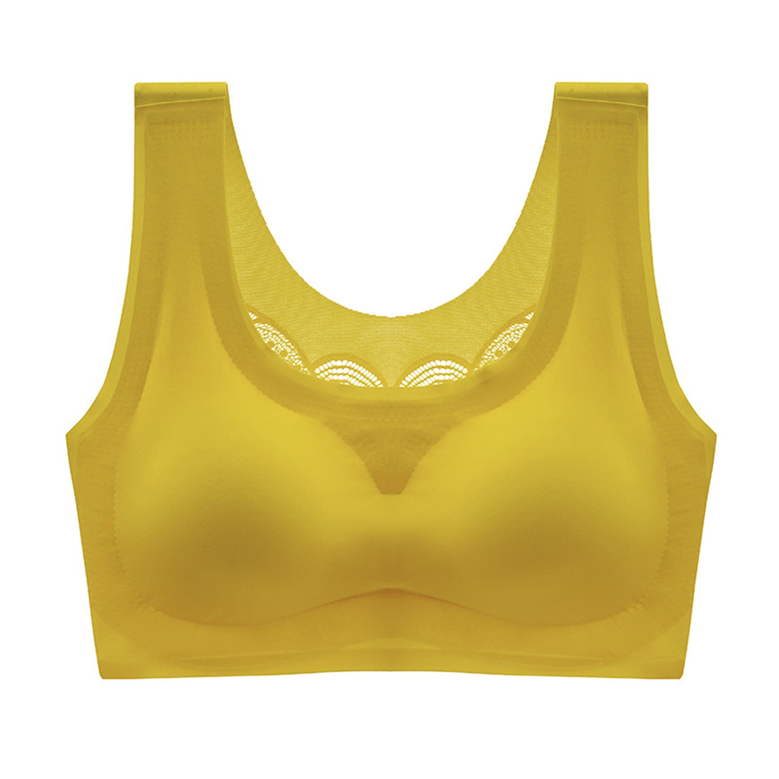 Sngxgn Women's Built up Tank Style Sports Bra Fashion Colors(Yellow,L ...