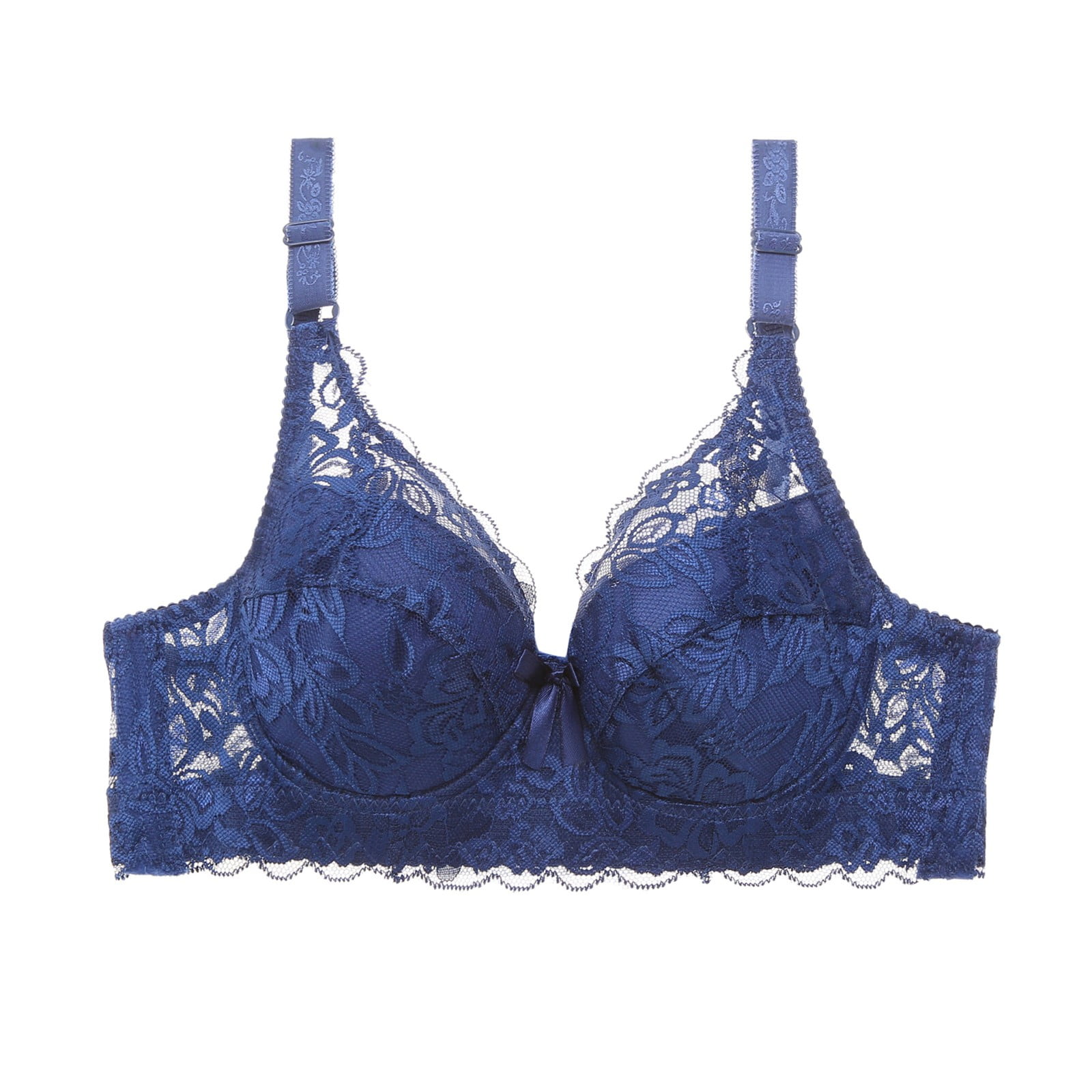 Sngxgn Women's Comfort Lace Underwire Bra,Soft Lace Bra(Blue,100B ...