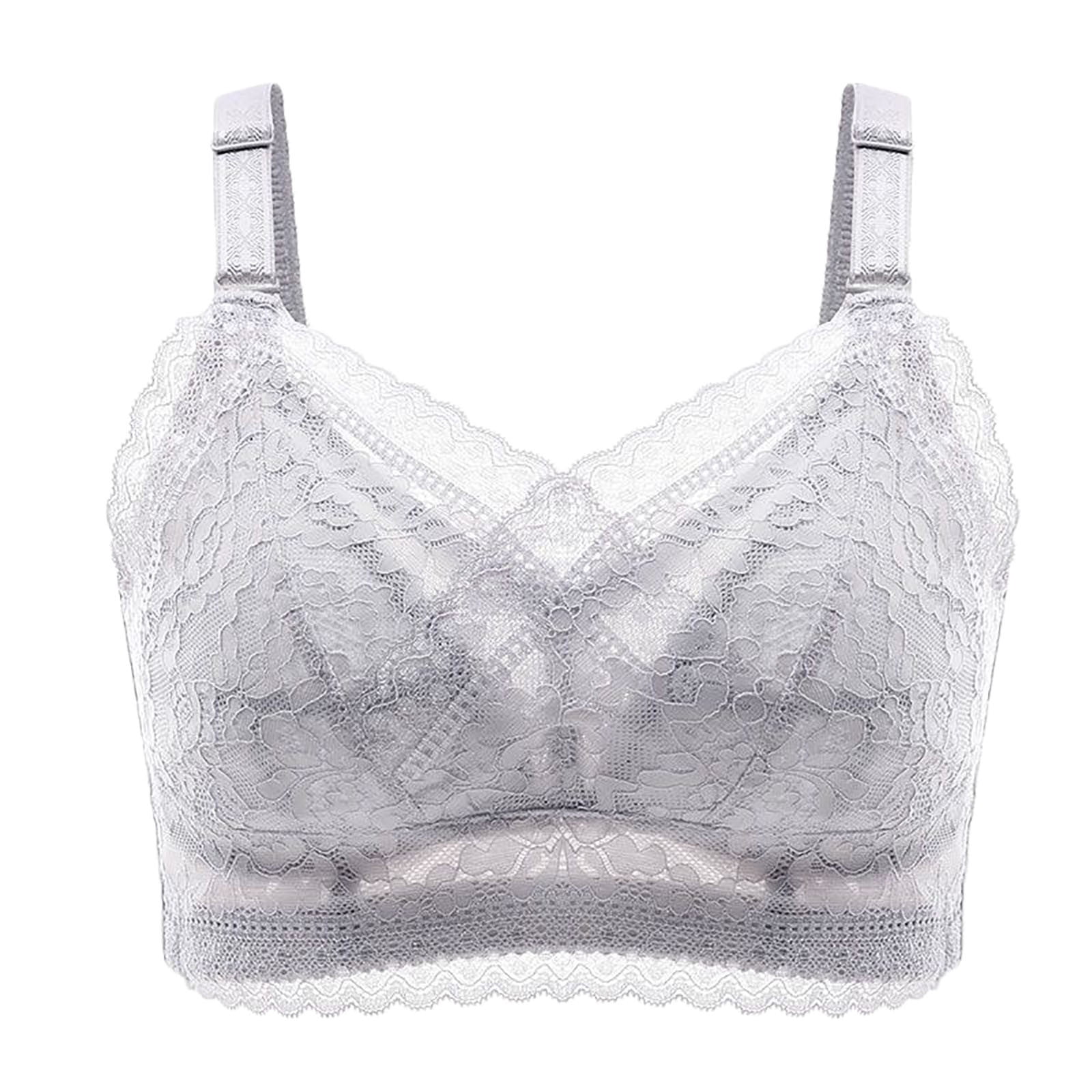 Sngxgn Women's Comfort Lace Underwire Bra,Soft Lace Bra(Grey,38/85 ...