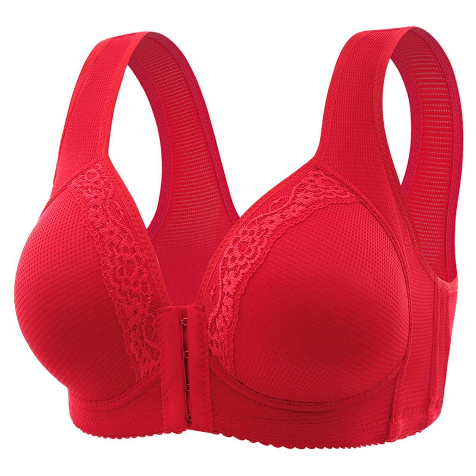 Sngxgn Women's Comfort-Strap Wireless, Full-Coverage Bra(Red,36) - Walmart.com