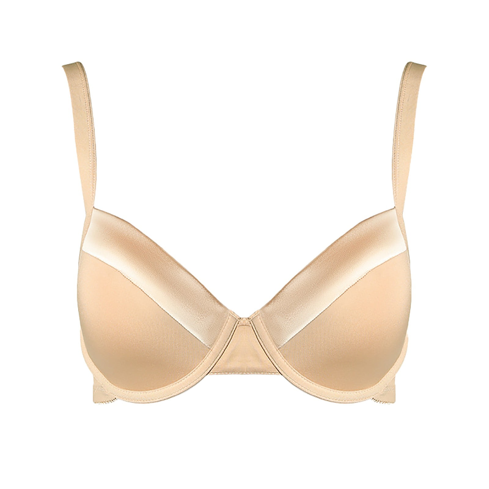 Sngxgn Women's Comfort Wireless, Comfort Full-Coverage Bra(Beige,80D ...