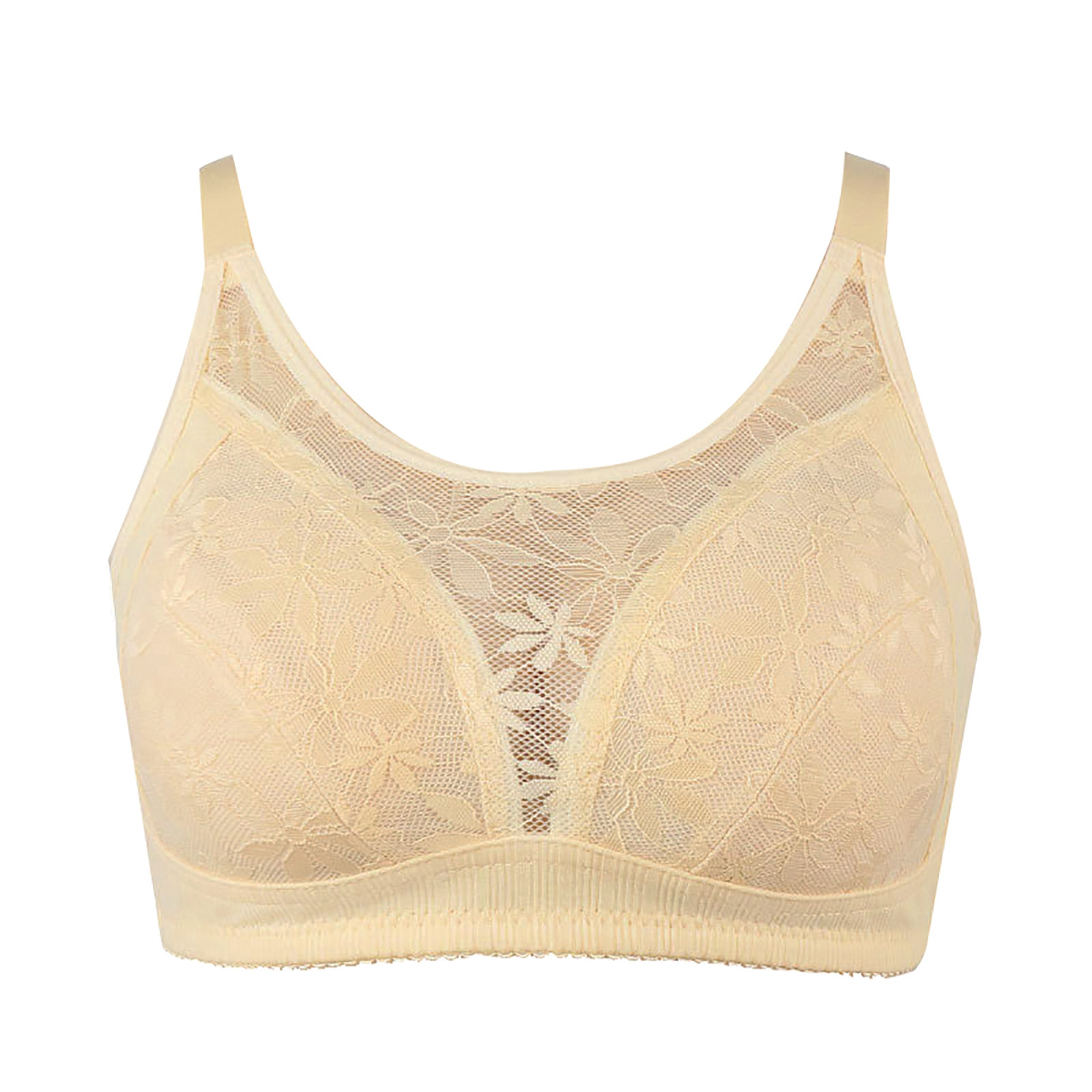 Sngxgn Women's Comfort Wireless, Comfort Full-Coverage Bra(Khaki,40/90 ...