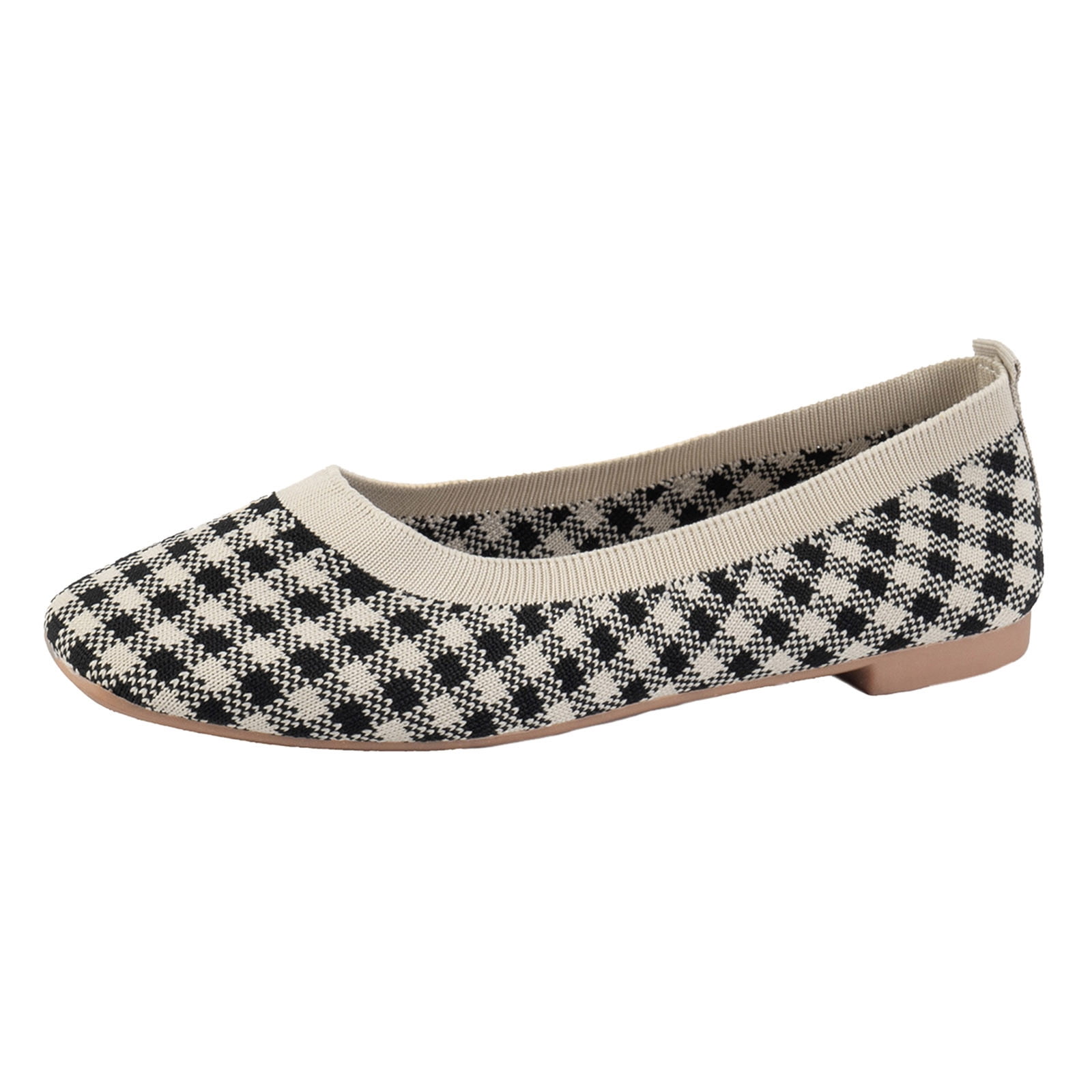 Sngxgn Women's Flat Comfortable Work Shoes Slip On Ballet Flat(Black,40 ...
