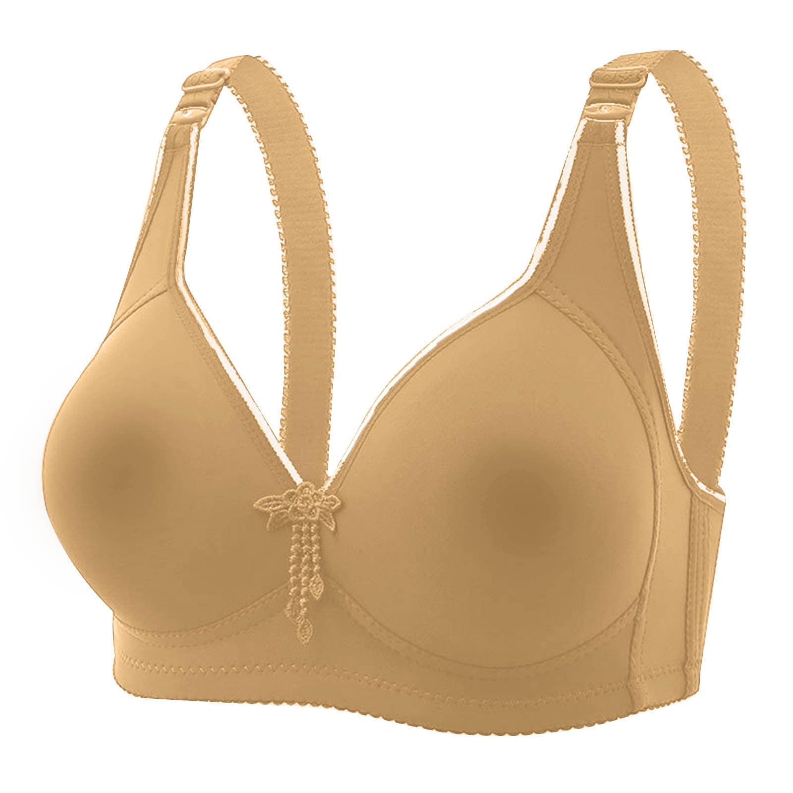 Sngxgn Women's Full Coverage Bra Smooth Underwire Bra(Khaki,36/80 ...