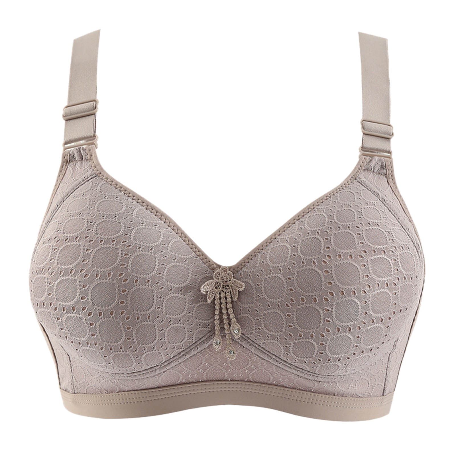 Sngxgn Women's Full Coverage Underwire Unlined Lace Bra(Grey,40 ...