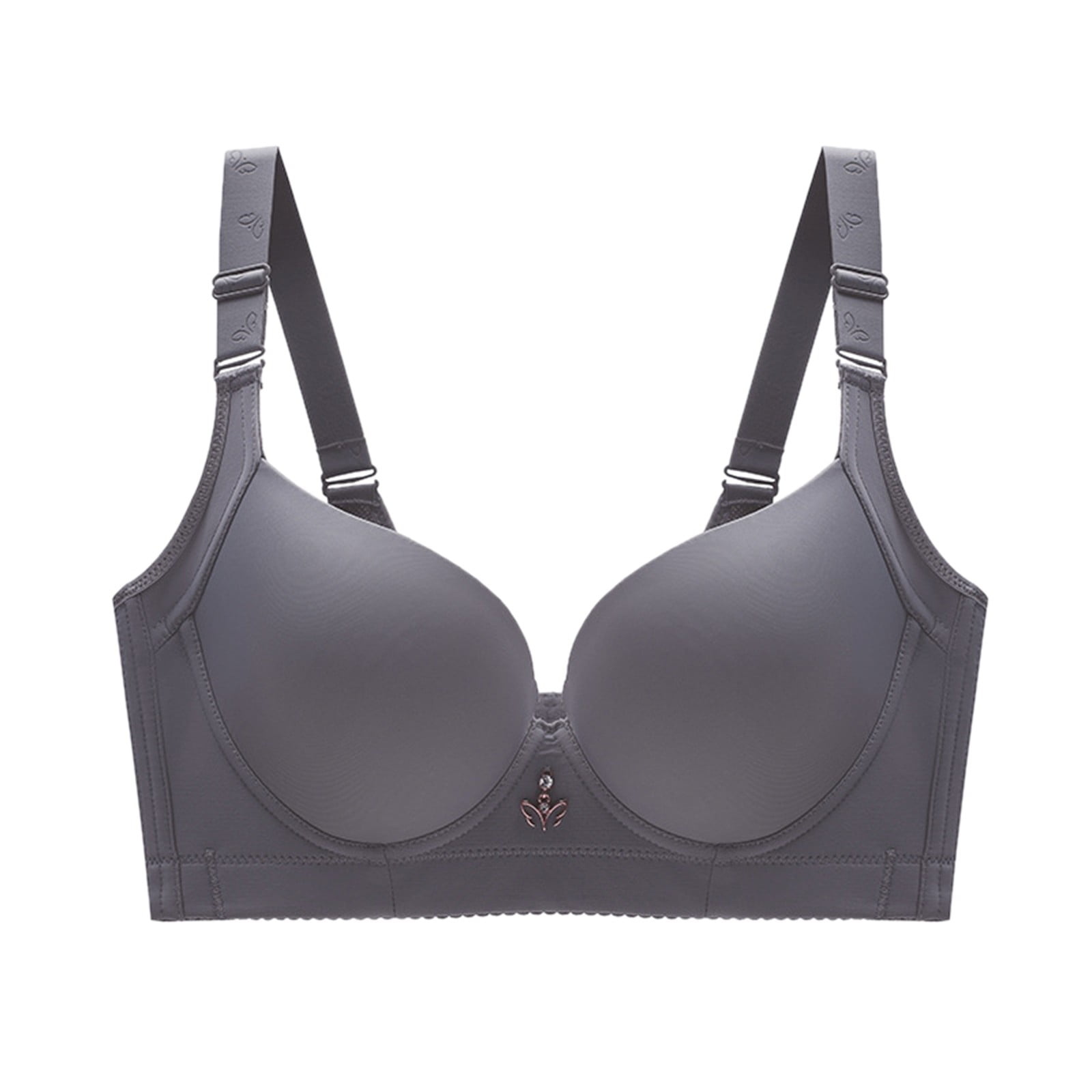 Sngxgn Women's Full Figure Beauty Back Smoothing Bra(Dark Gray,48 ...